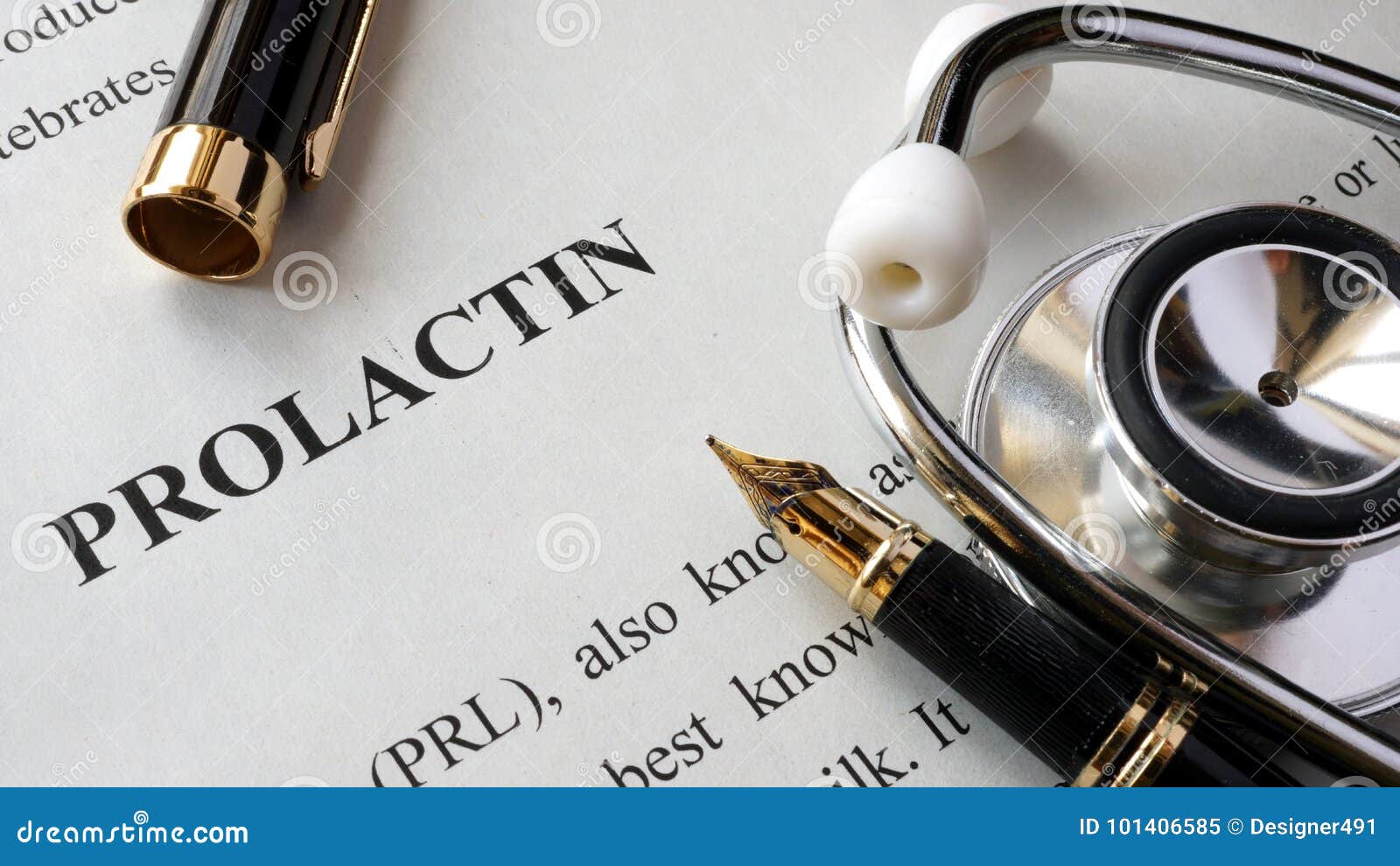 Prolactin Hormone PRL On The Screen And Moleculas. Stock Photo ...