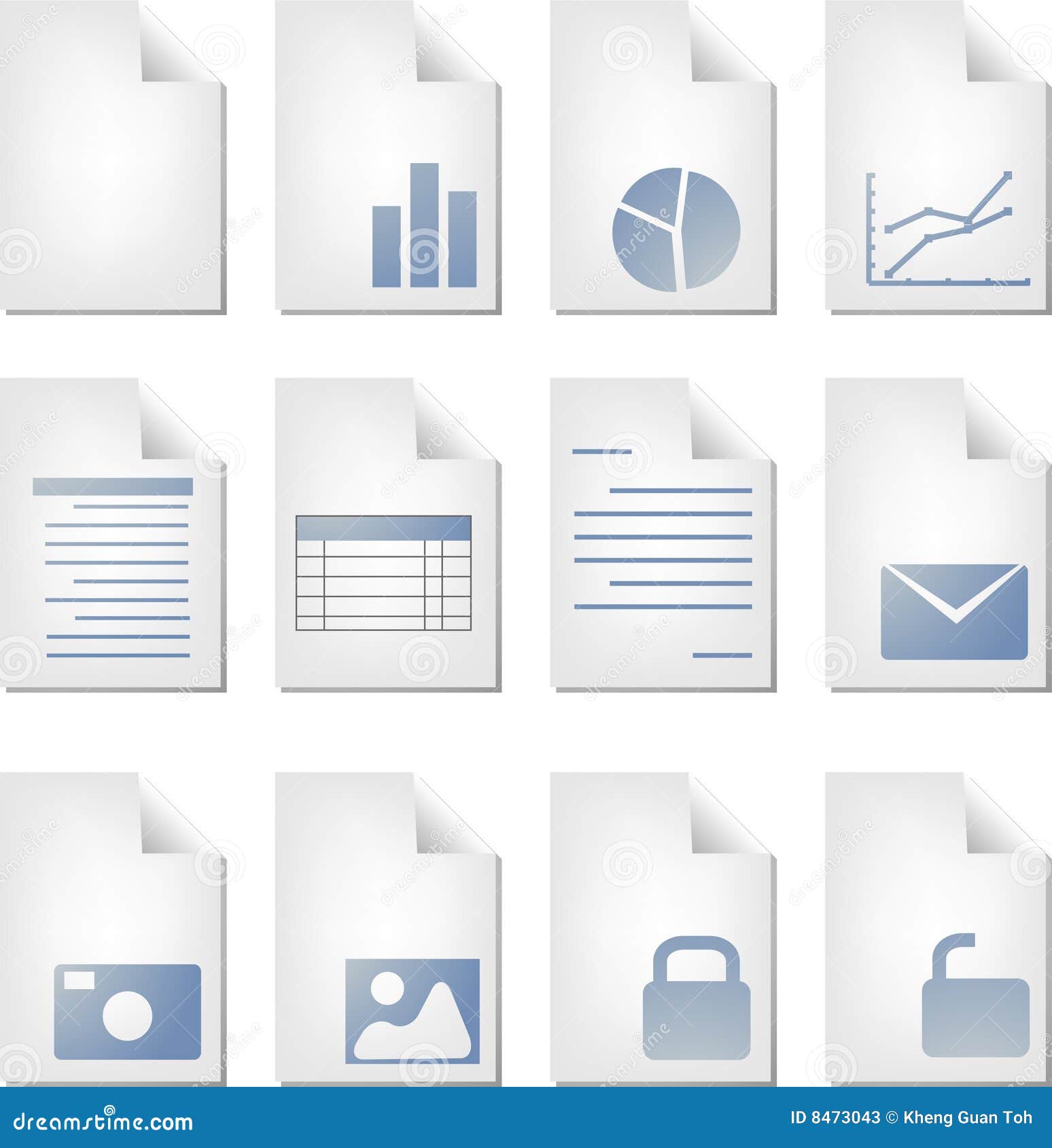 Document types stock illustration. Illustration of correspondence - 8473043