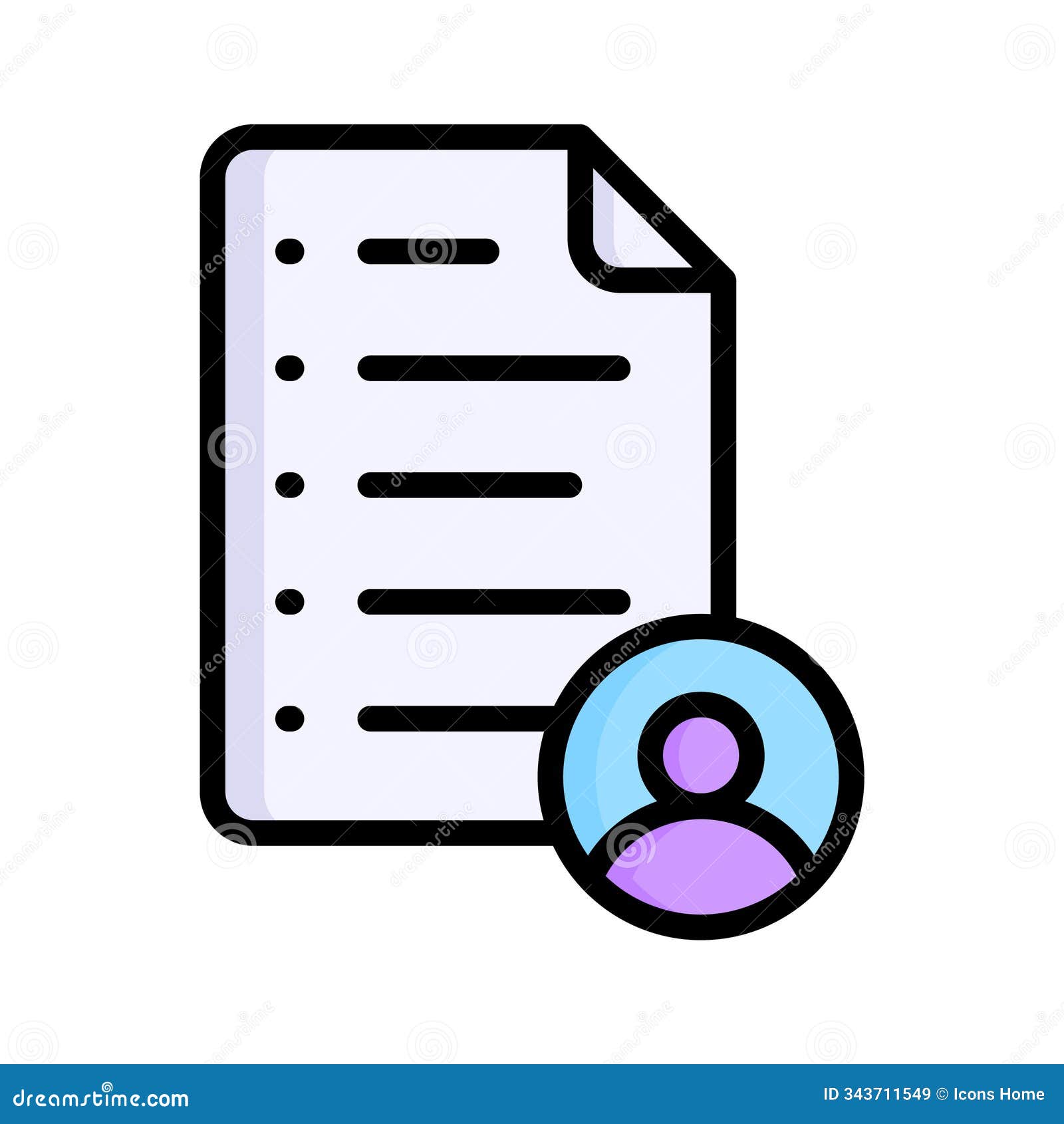 Document with User Icon, Symbolizing Document Approval Stock Vector ...
