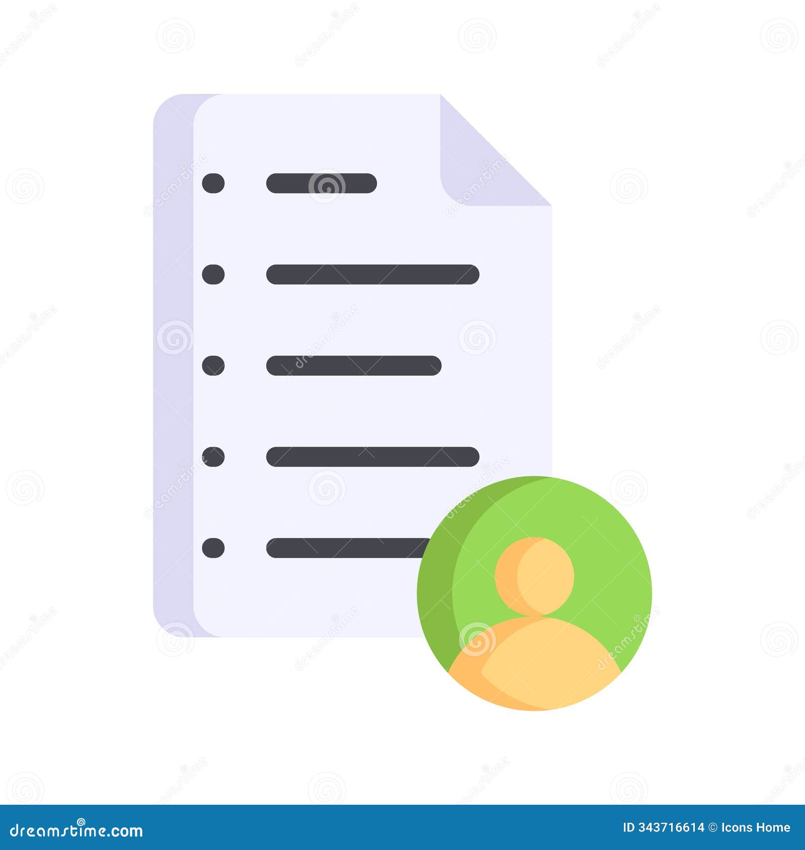 Document with User Icon, Symbolizing Document Approval Stock Vector ...