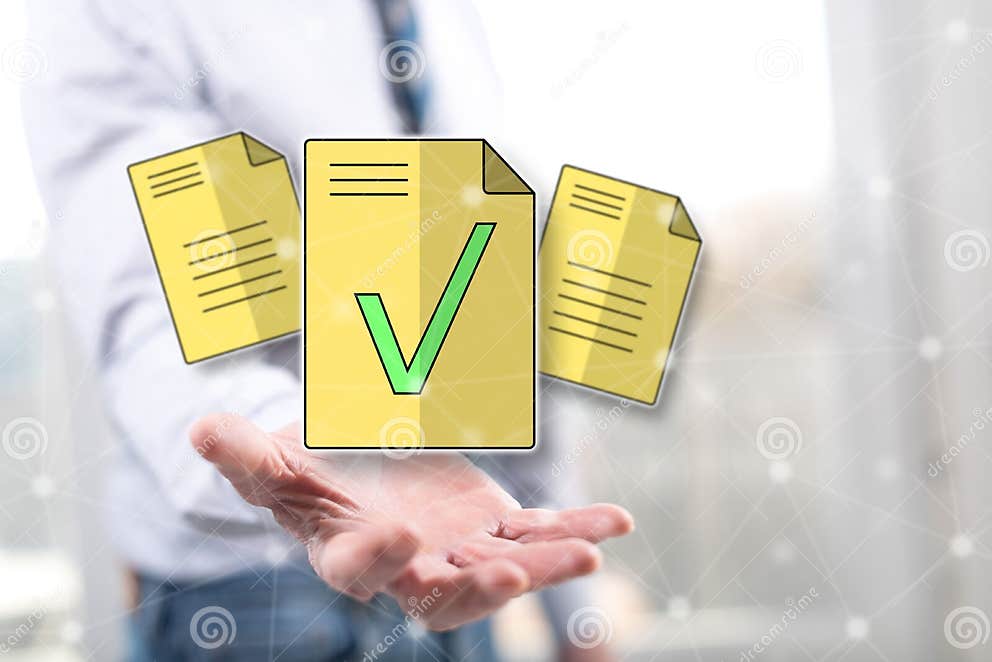 Concept of Document Validation Stock Image - Image of validate, form ...