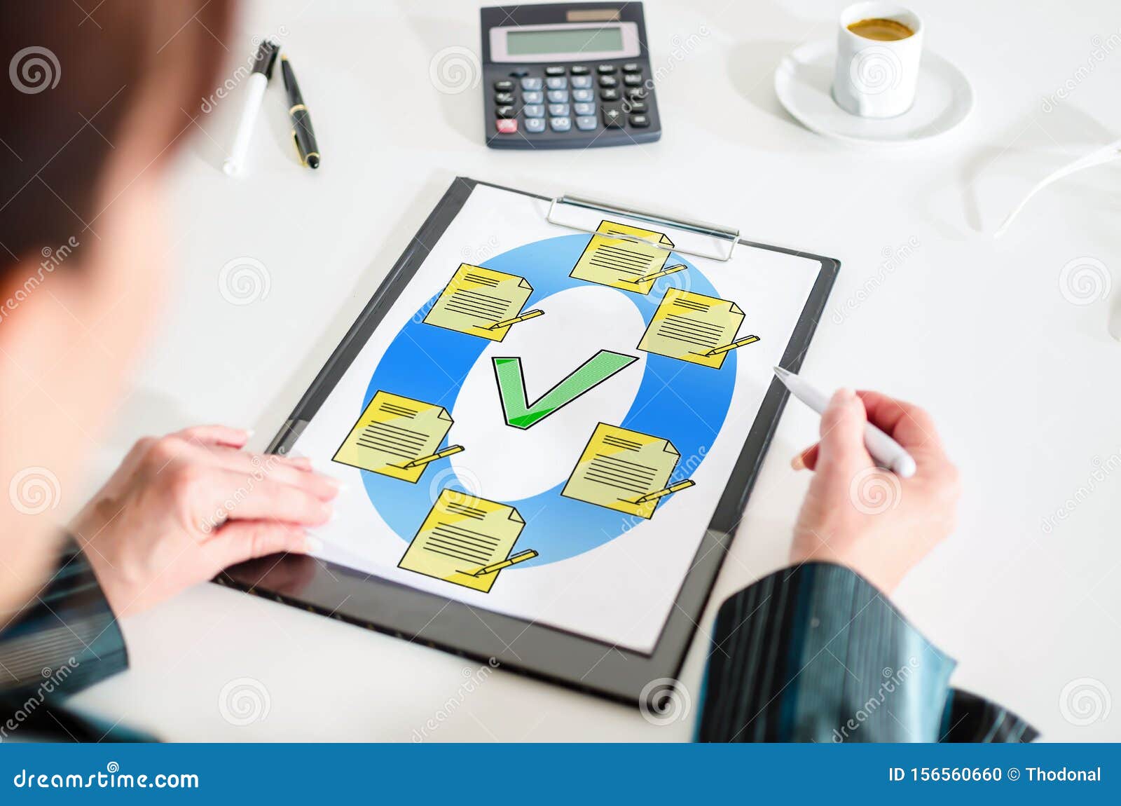 Document Validation Concept on a Clipboard Stock Photo - Image of ...