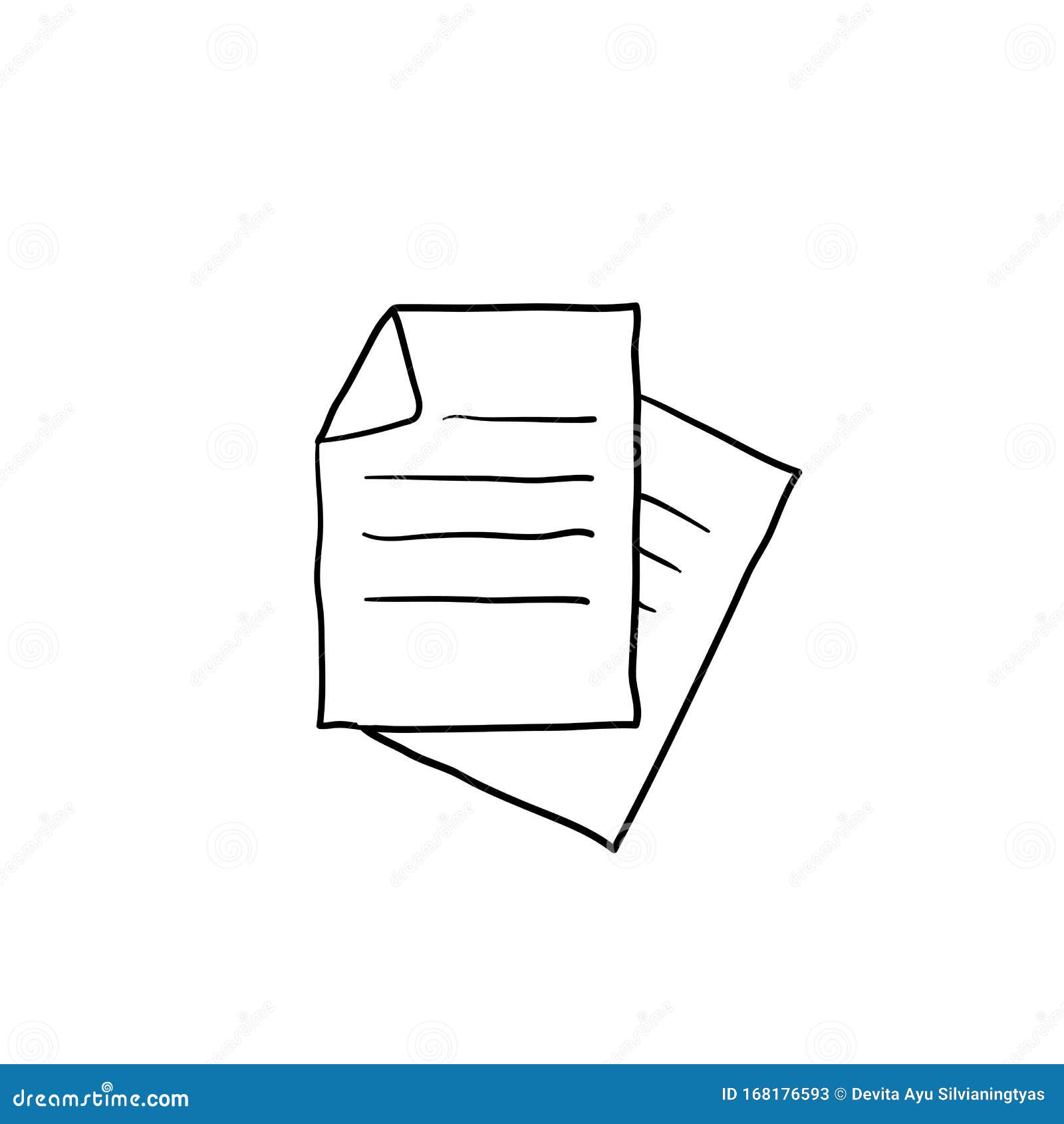 Document Vector Icon. Illustration Isolated for Graphic and Web Design ...