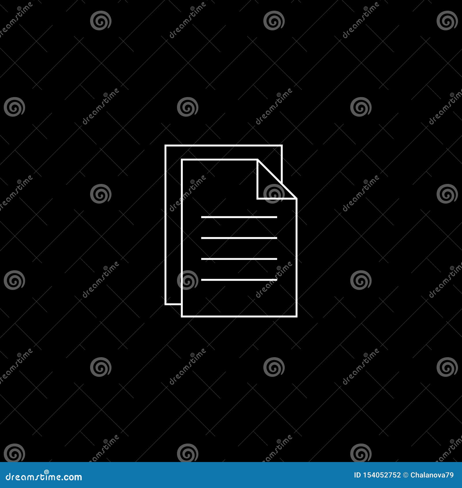 Document Vector Icon. Illustration Isolated for Graphic and Web Design ...