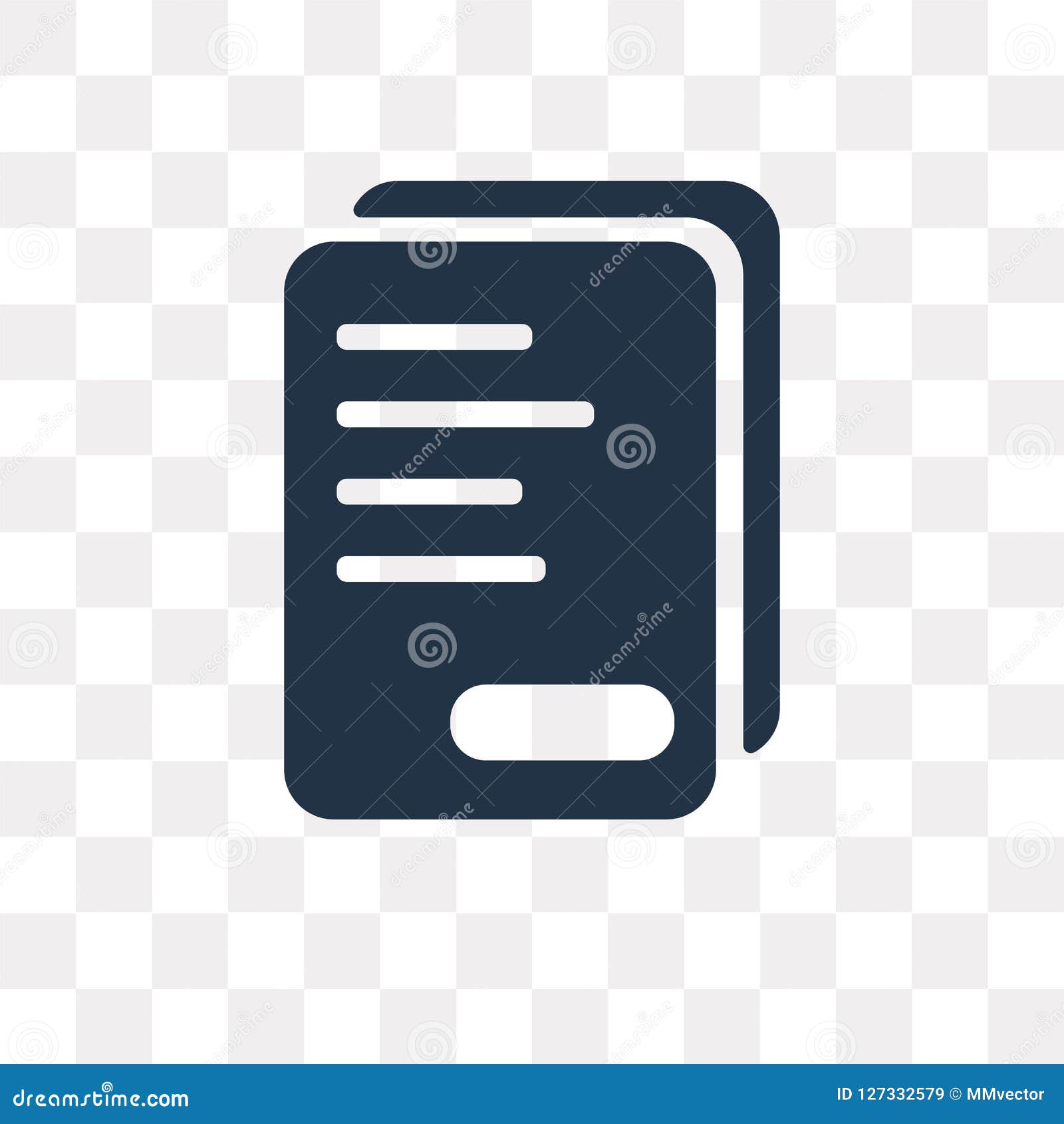 Document Vector Icon Isolated on Transparent Background, Document ...