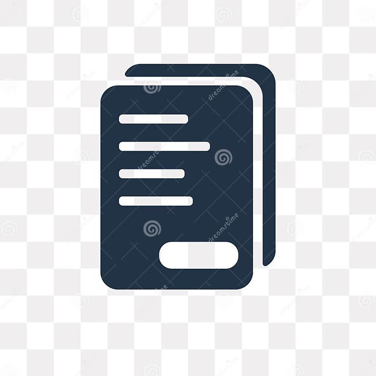Document Vector Icon Isolated on Transparent Background, Document ...