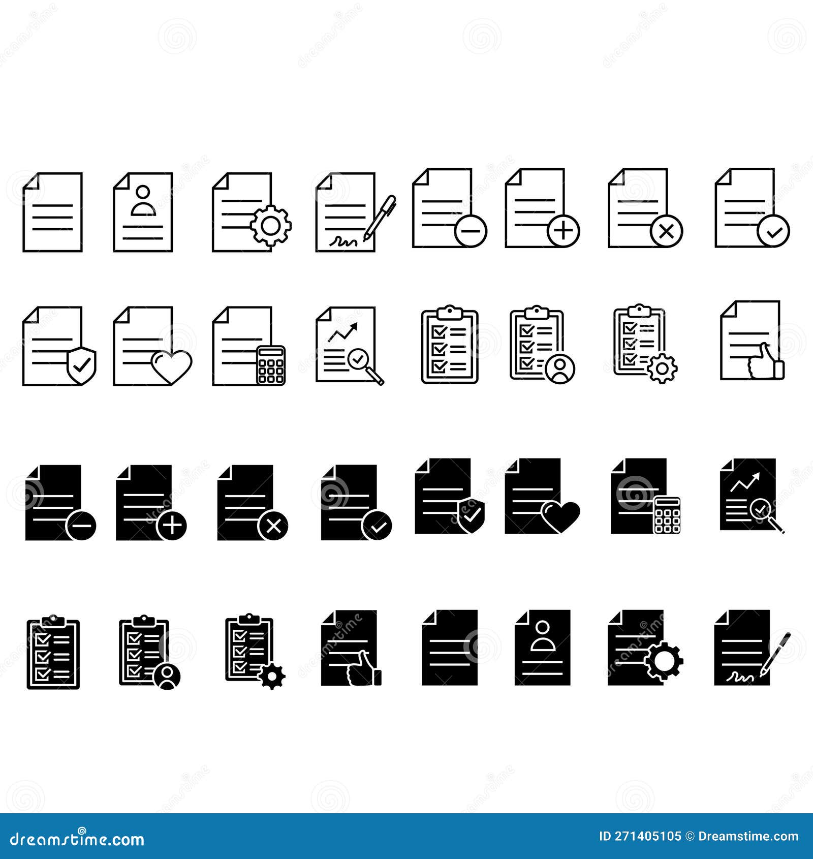 Document Vector Icon Set. File Illustration Sign Collection. Paper ...
