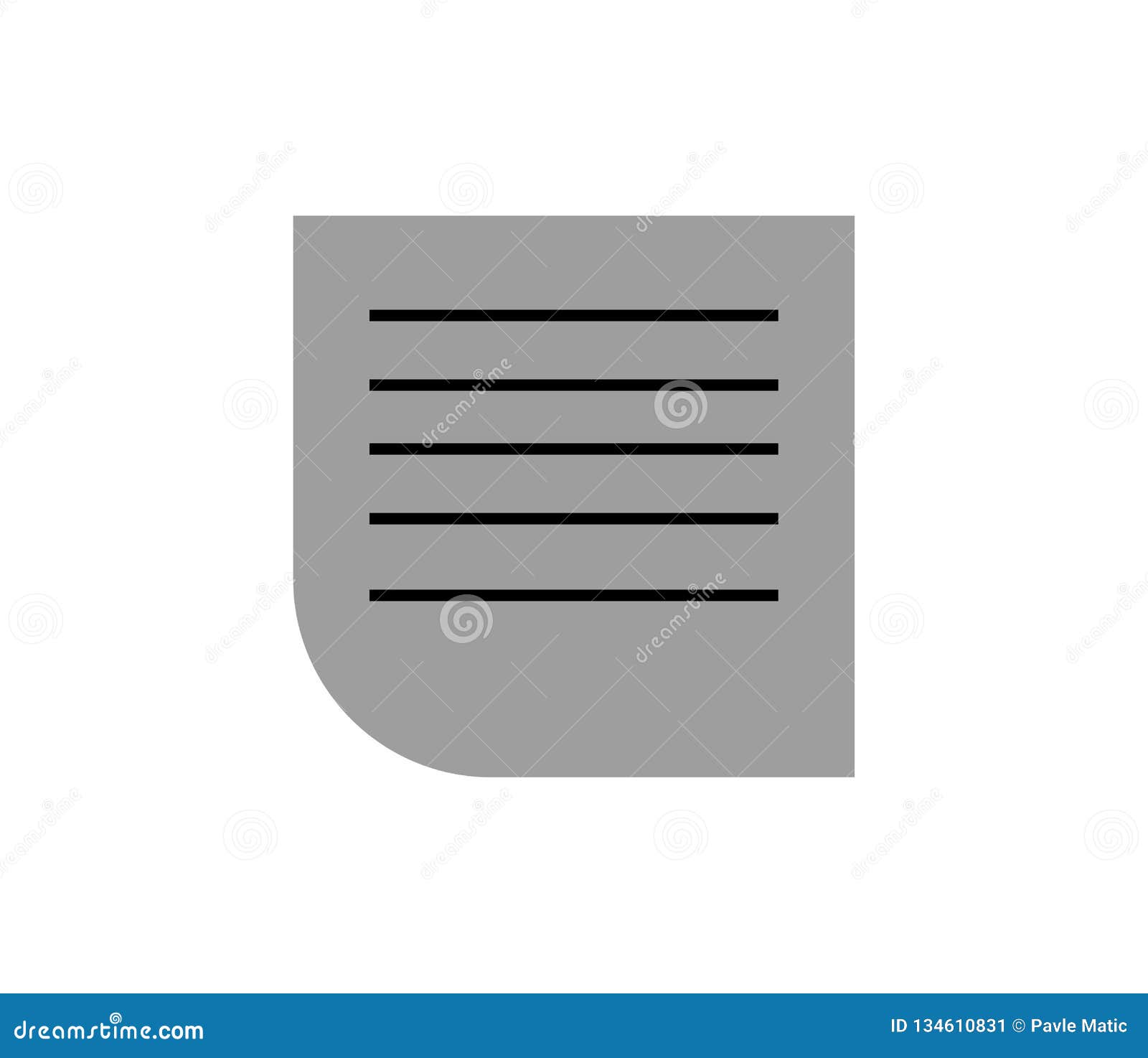 Document Vector Icon on White Background Stock Vector - Illustration of ...