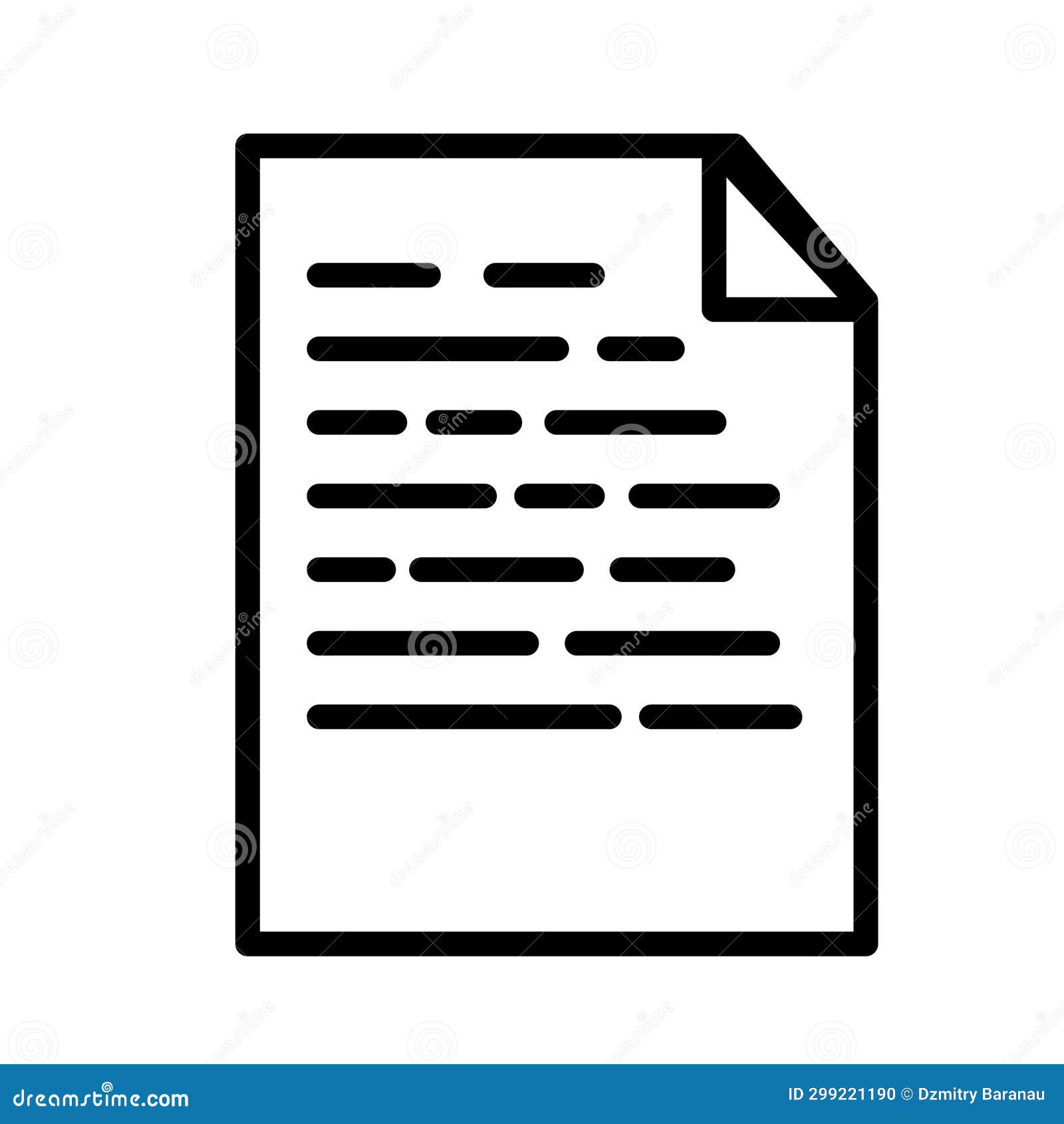 Document Vector Symbol Icon Paper and File Sign Business. Office Data ...