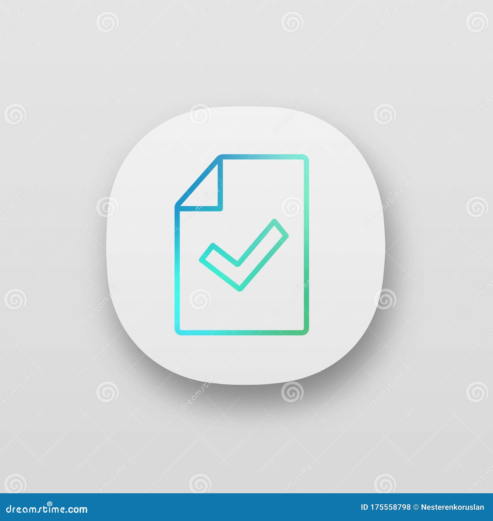 Document Verification App Icon Stock Vector - Illustration of checkmark ...