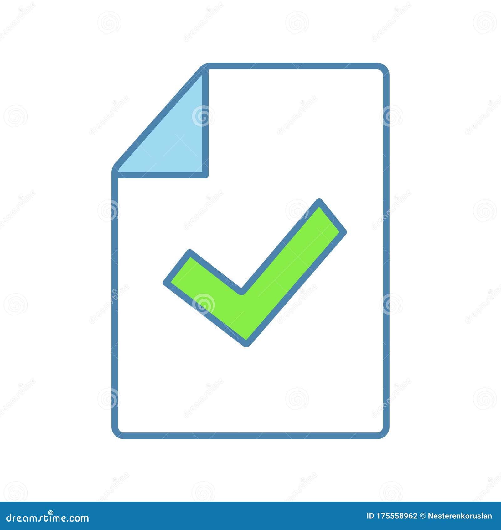 Document Verification Color Icon Stock Vector - Illustration of check ...