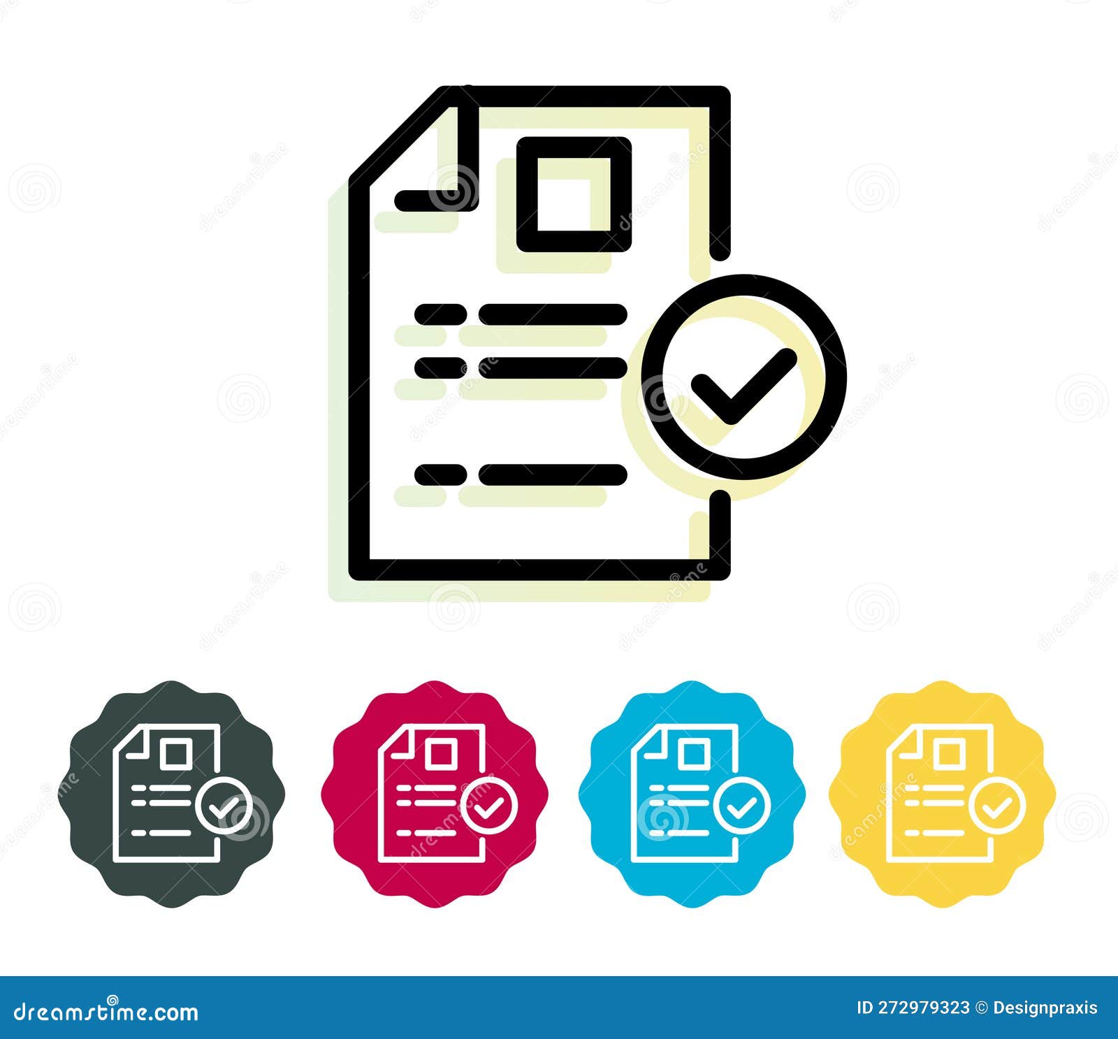 Document Verification - Icon Stock Illustration - Illustration of ...