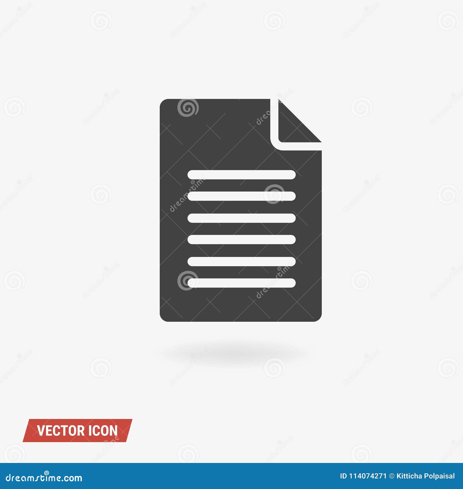 Document Vlakke Het Ontwerpstijl Van Pictogram Vector, Vectorillustion ...