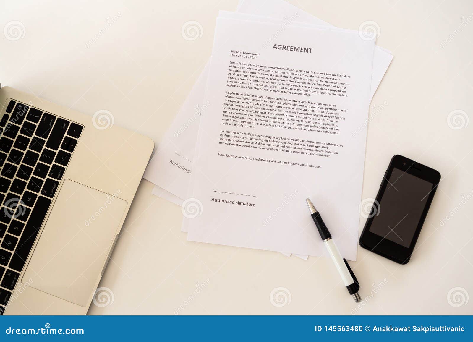 Document Waiting for Sign on Business Table Editorial Image - Image of ...