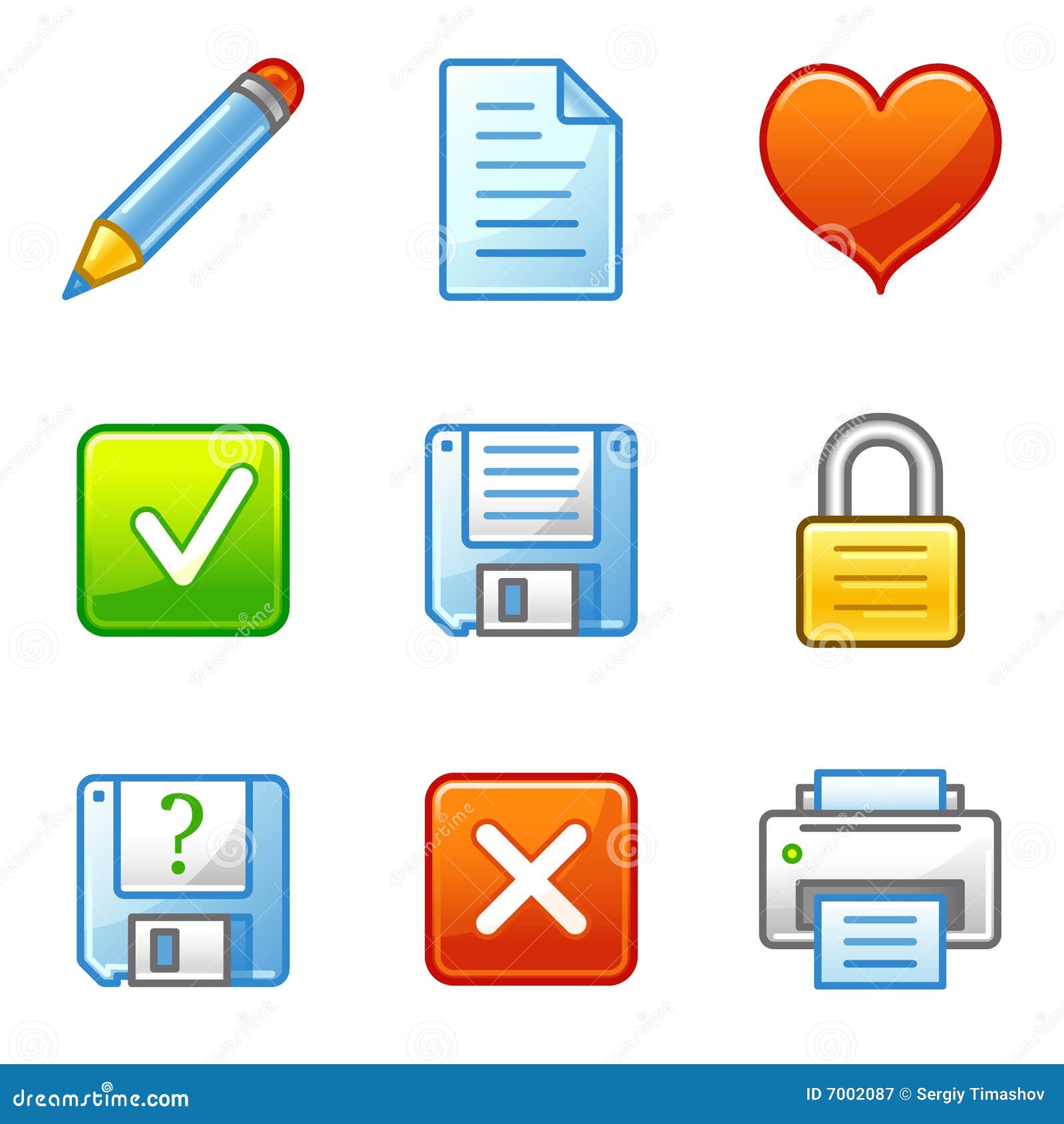 Document web icons stock vector. Illustration of site - 7002087