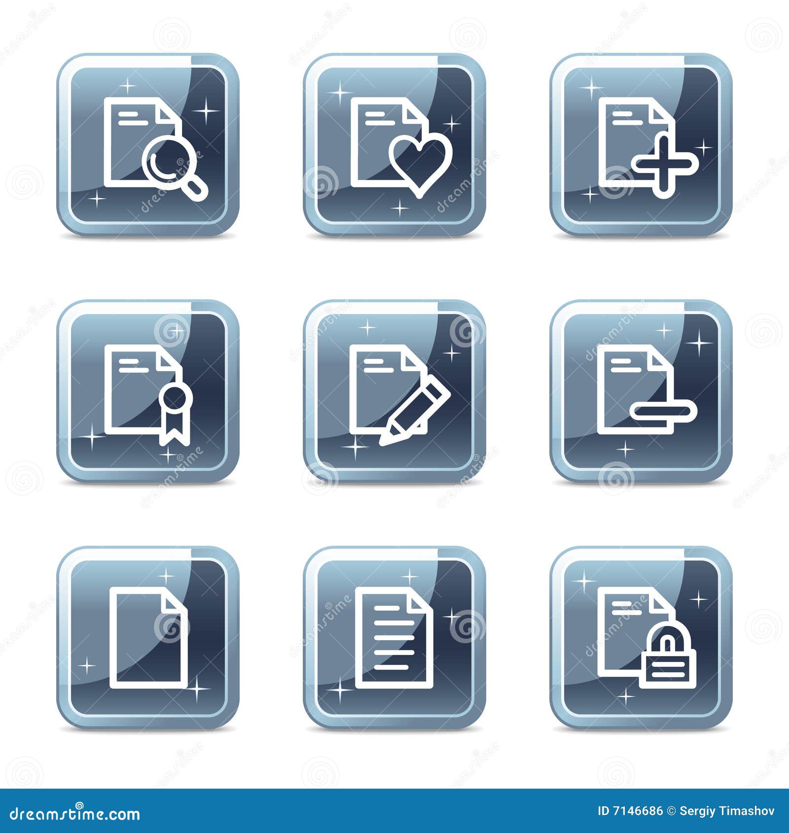 Document web icons stock vector. Illustration of pictogram - 7146686