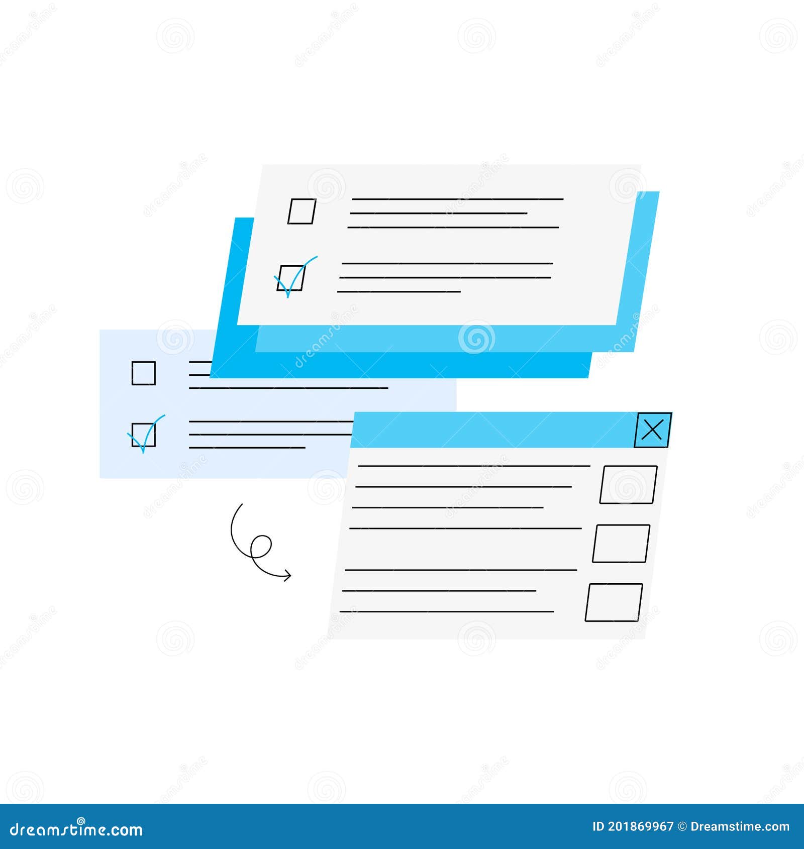 Document Windows Details for Design on White Stock Vector ...