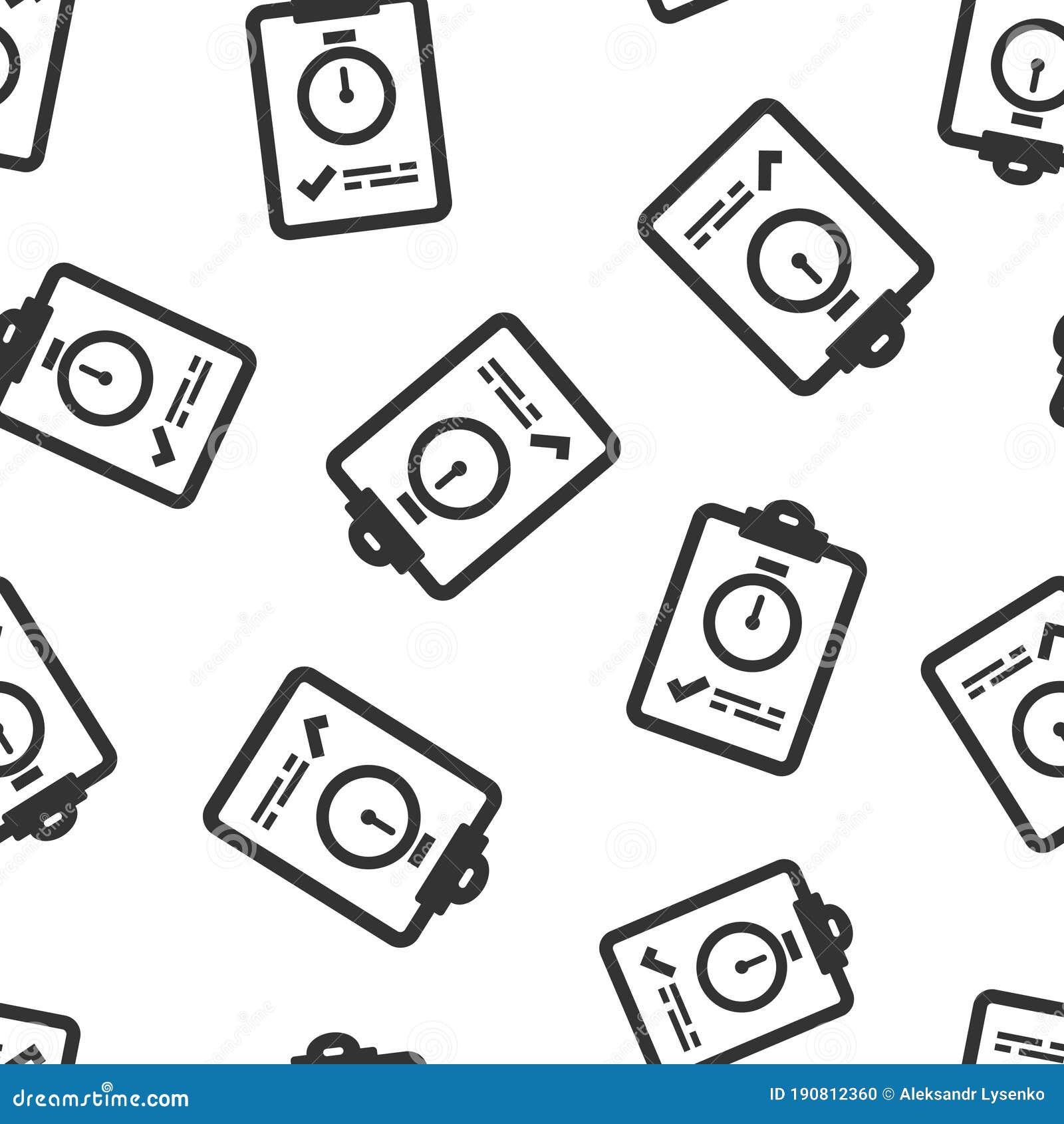 Document Witch Clock Icon In Comic Style. Checklist Survey Cartoon ...