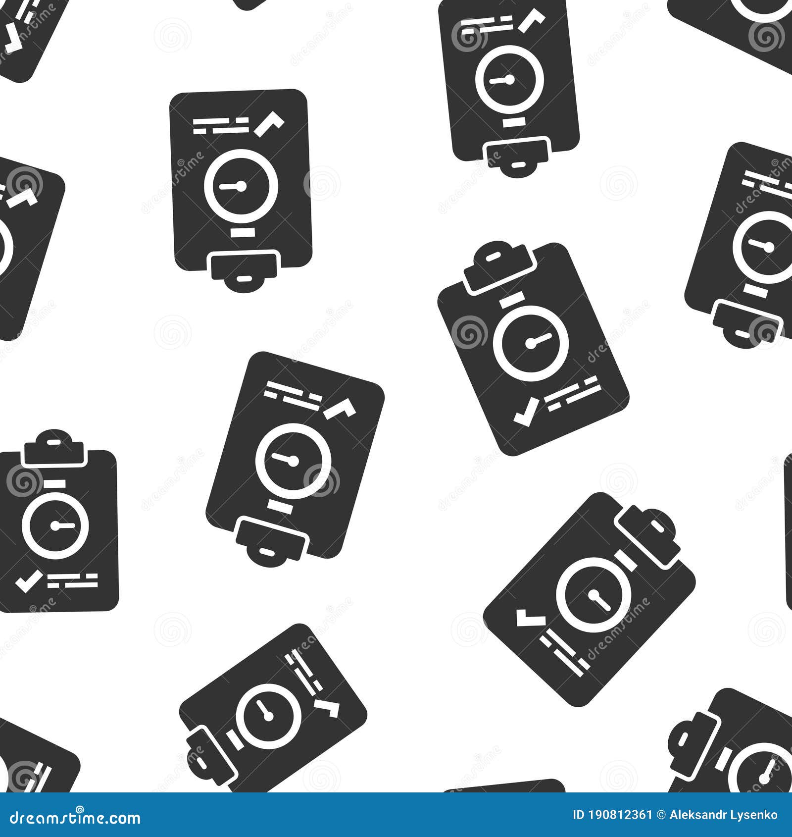 Document Witch Clock Icon In Comic Style. Checklist Survey Cartoon ...