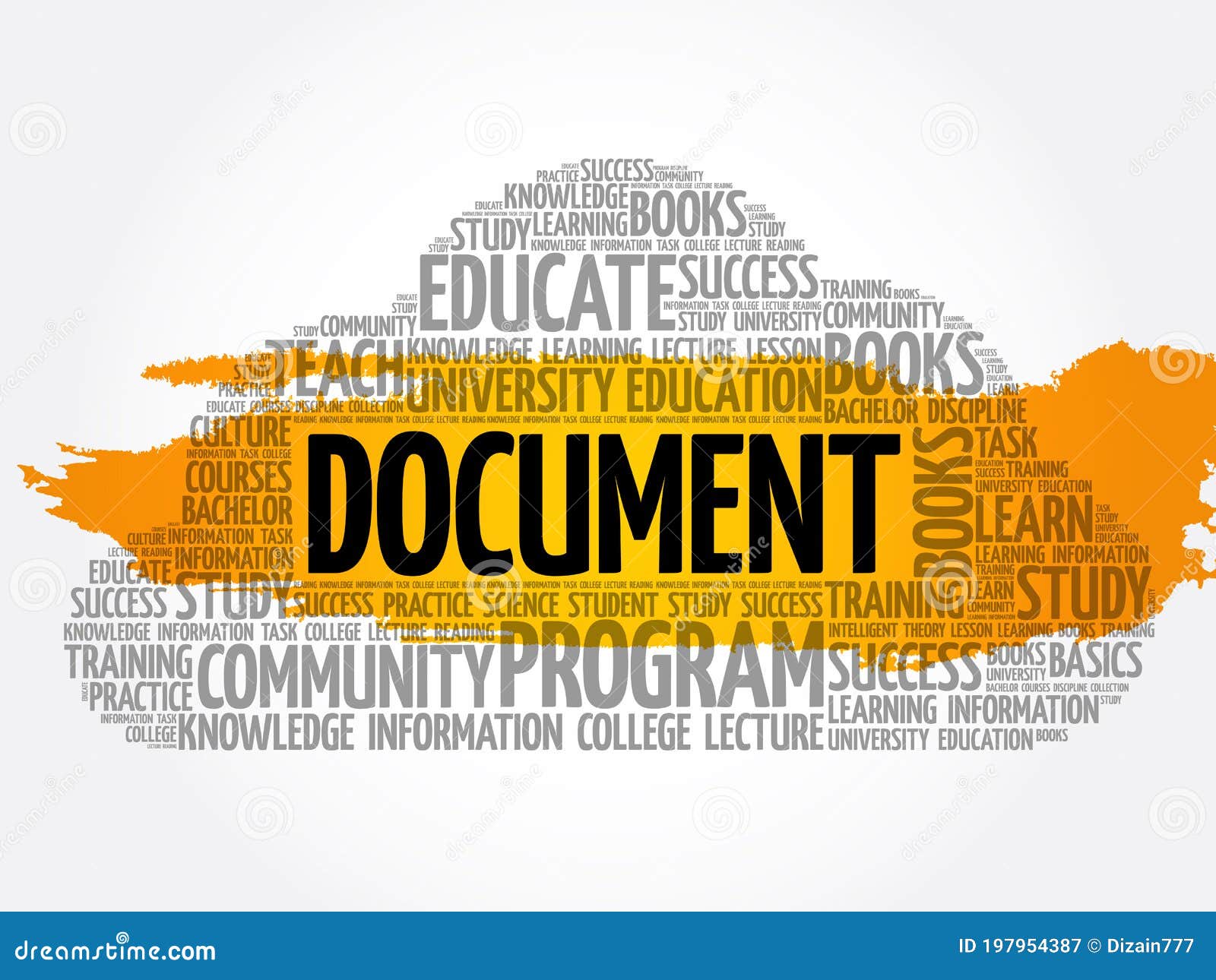 DOCUMENT Word Cloud Collage Royalty-Free Stock Photography ...