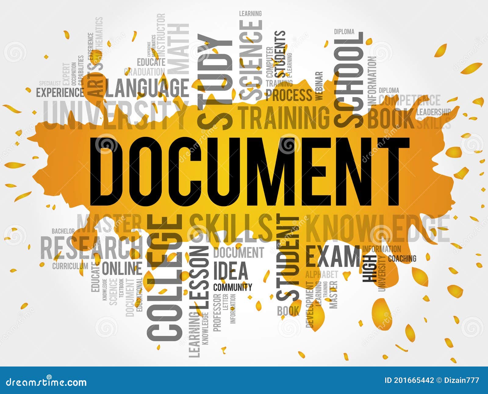 DOCUMENT Word Cloud Collage Royalty-Free Stock Photography ...