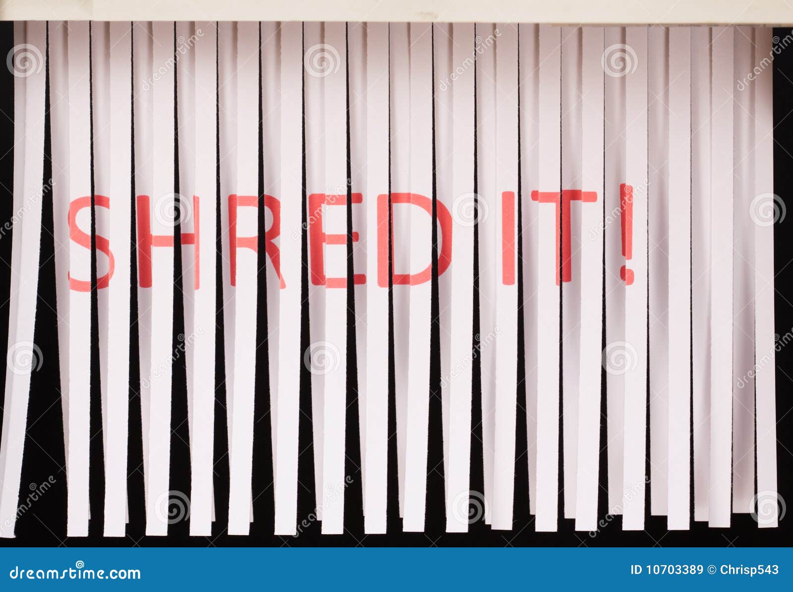 Document with Words Shred it, Being Shredded Stock Image - Image of ...