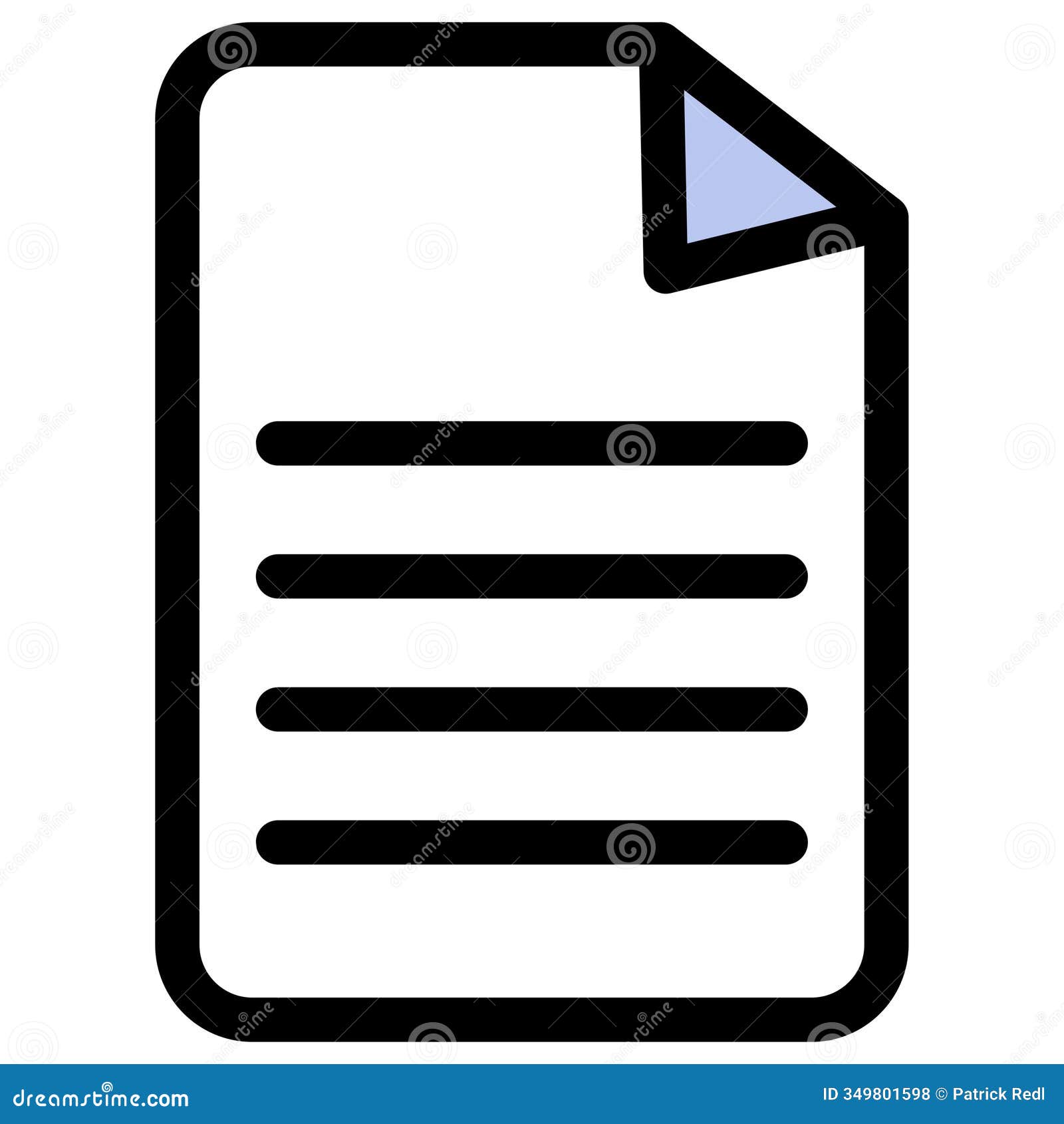 Document with Written Text Icon Symbol Stock Illustration ...