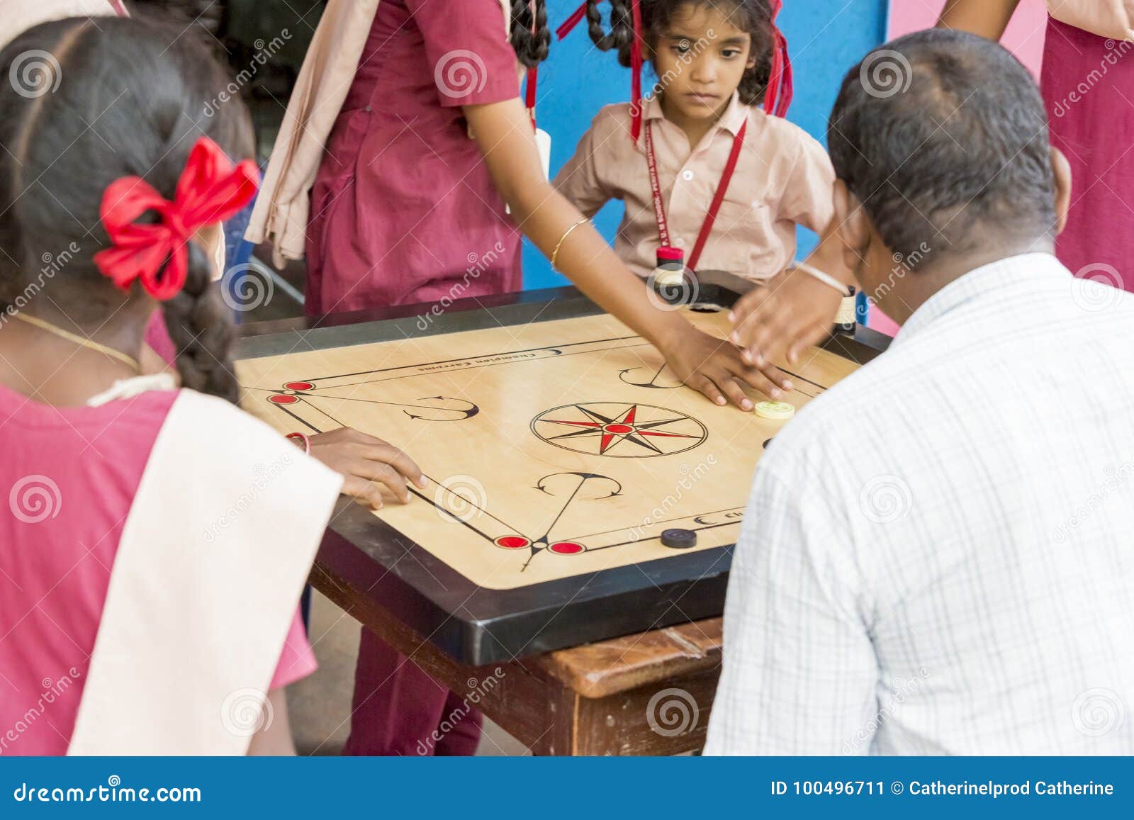 Funny Playing Carrom