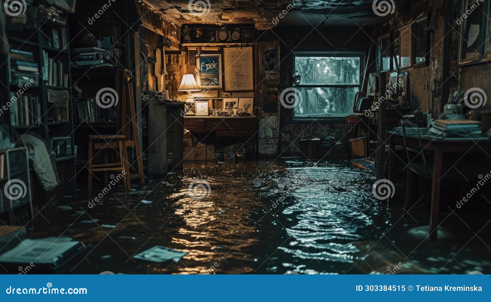 Documentary Photography, Basement Flooding during Heavy Rain. Disaster ...