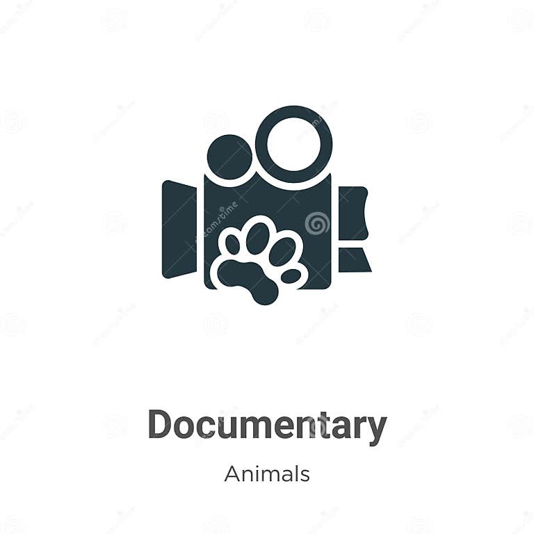 Documentary Vector Icon on White Background. Flat Vector Documentary ...