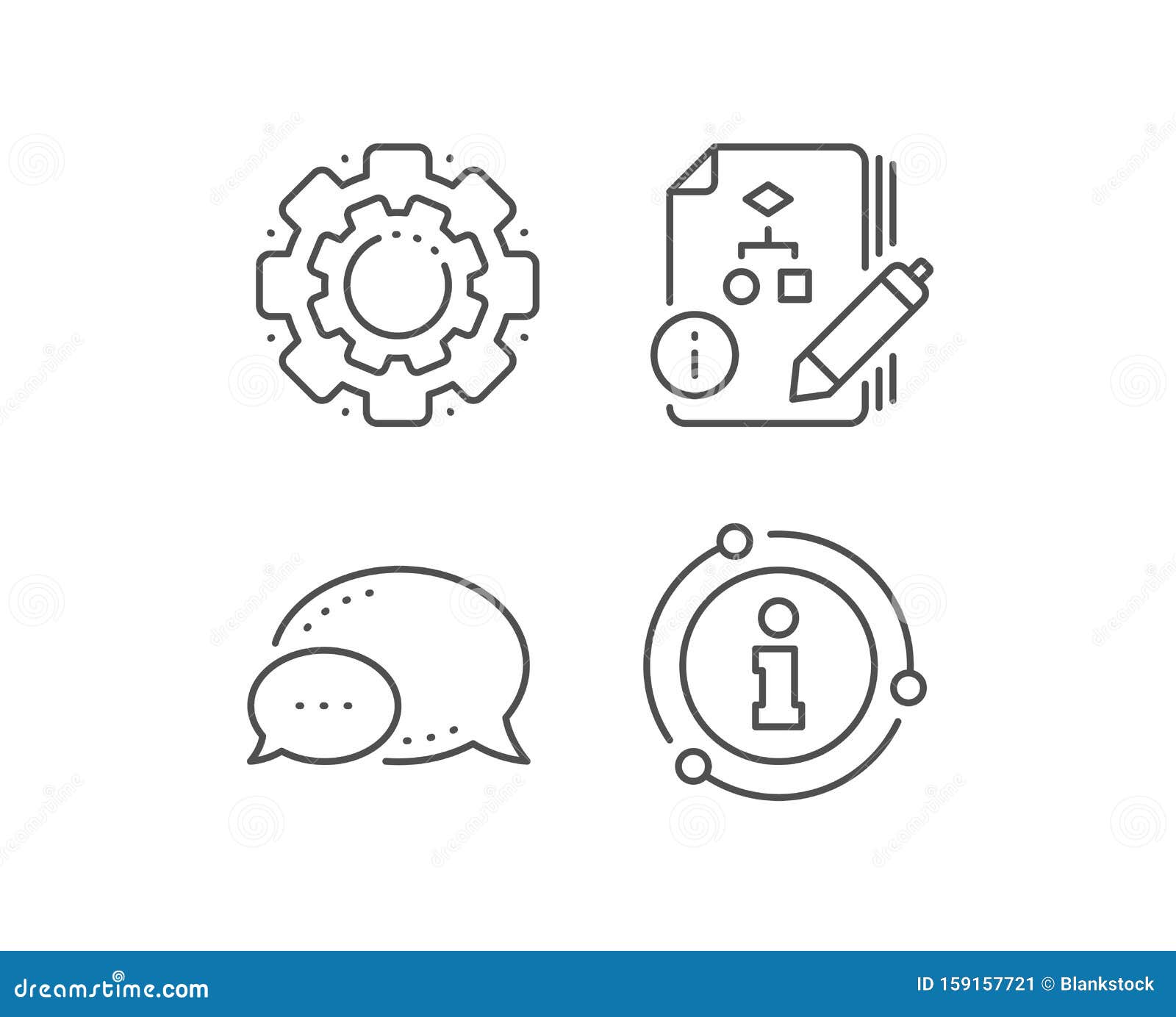 Documentation With Algorithm Line Icon Technical Instruction Sign Vector Stock Vector