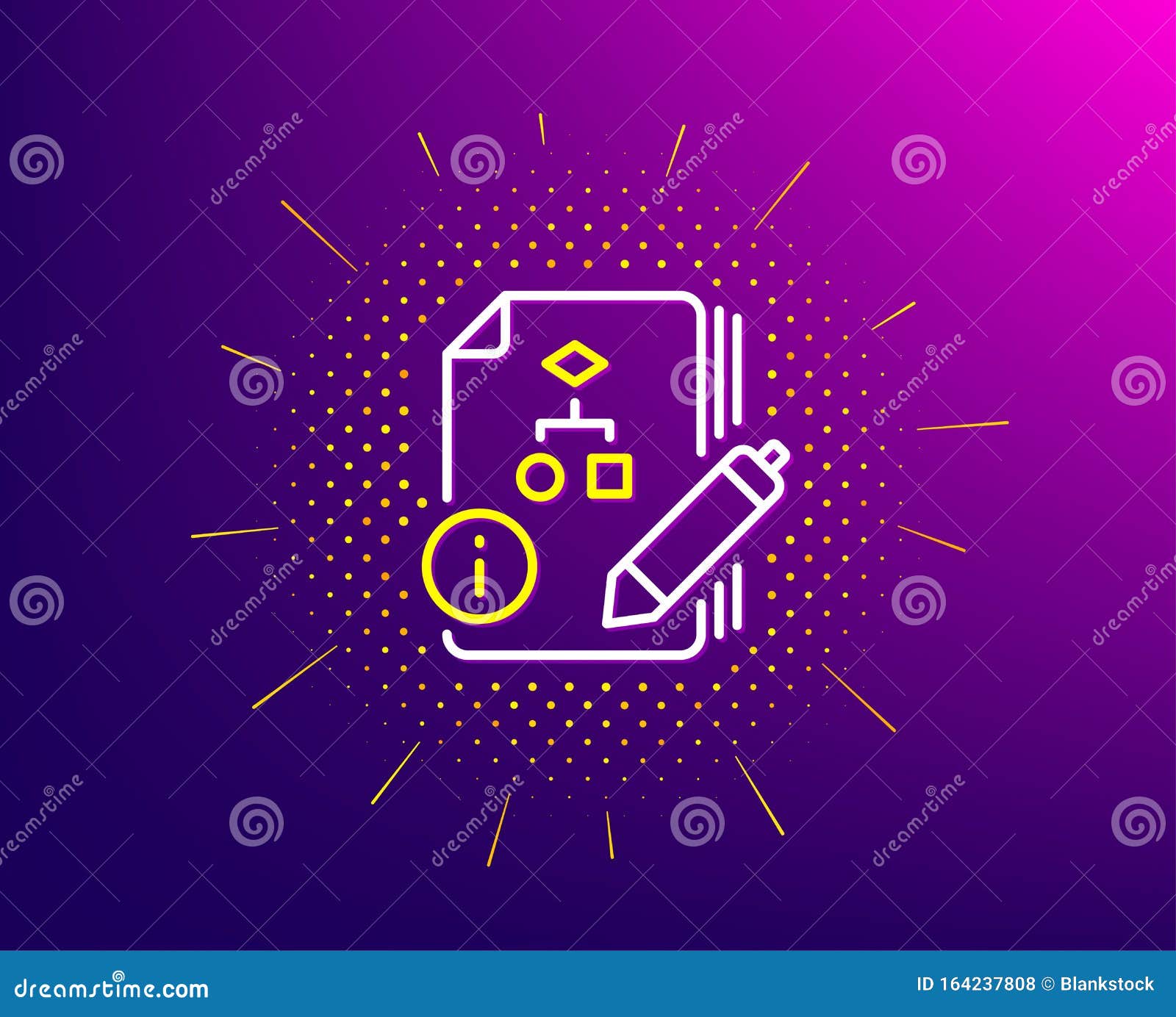 Documentation With Algorithm Line Icon Technical Instruction Sign