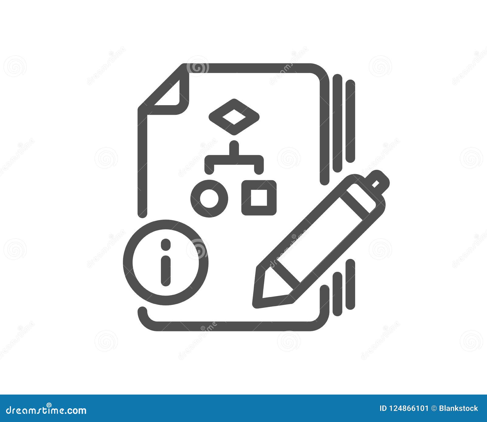 Documentation with Algorithm Line Icon. Technical Instruction Sign ... Documentation with Algorithm Line Icon. Technical Instruction Sign ...
