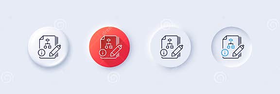 Documentation With Algorithm Line Icon Technical Instruction Sign Line Icons Vector Stock