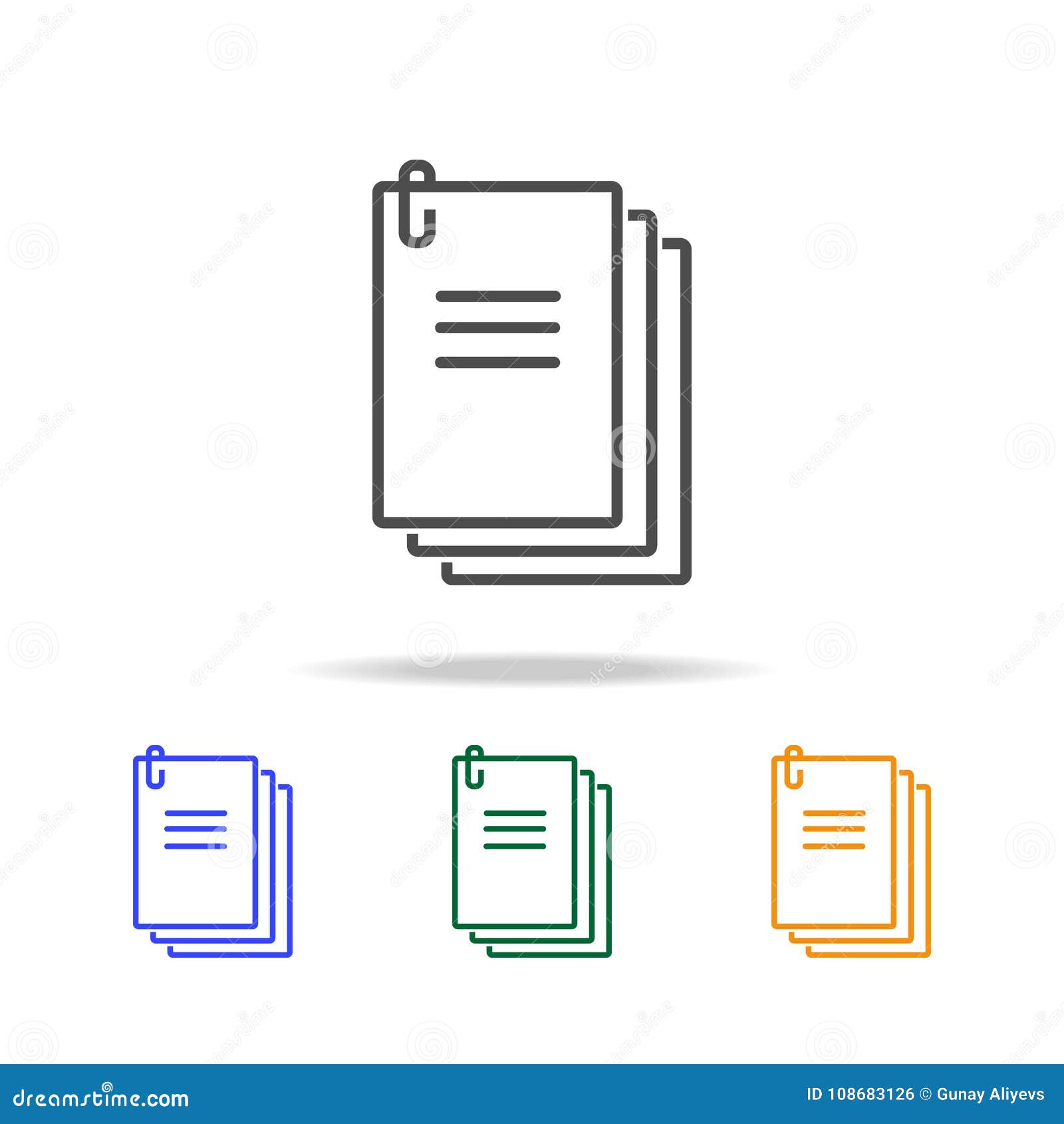 Documentation Icons. Element of Edecation for Mobile Concept and Web ...