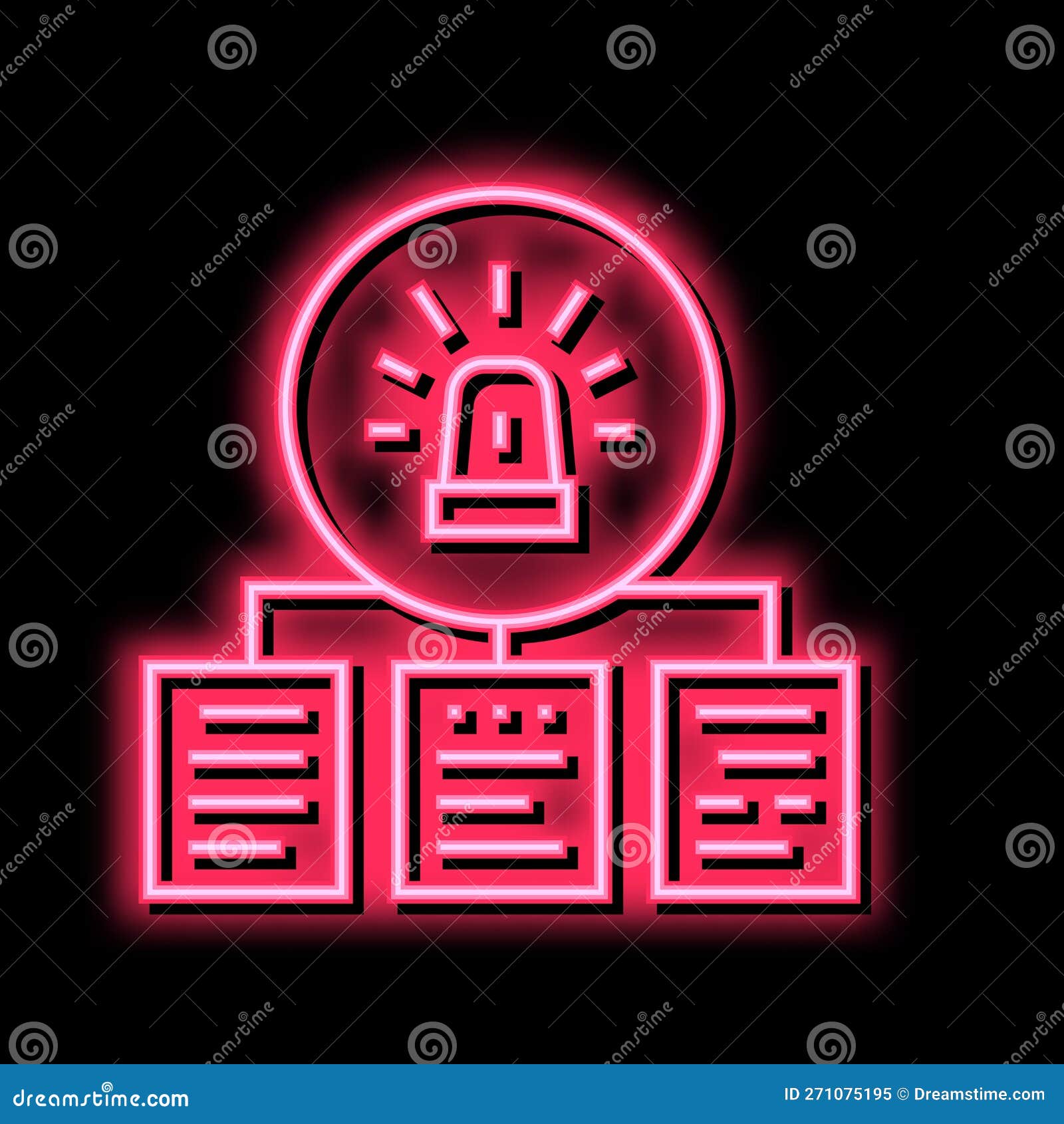 Documentation with Incidents Neon Glow Icon Illustration Stock Vector - Illustration of virus ...