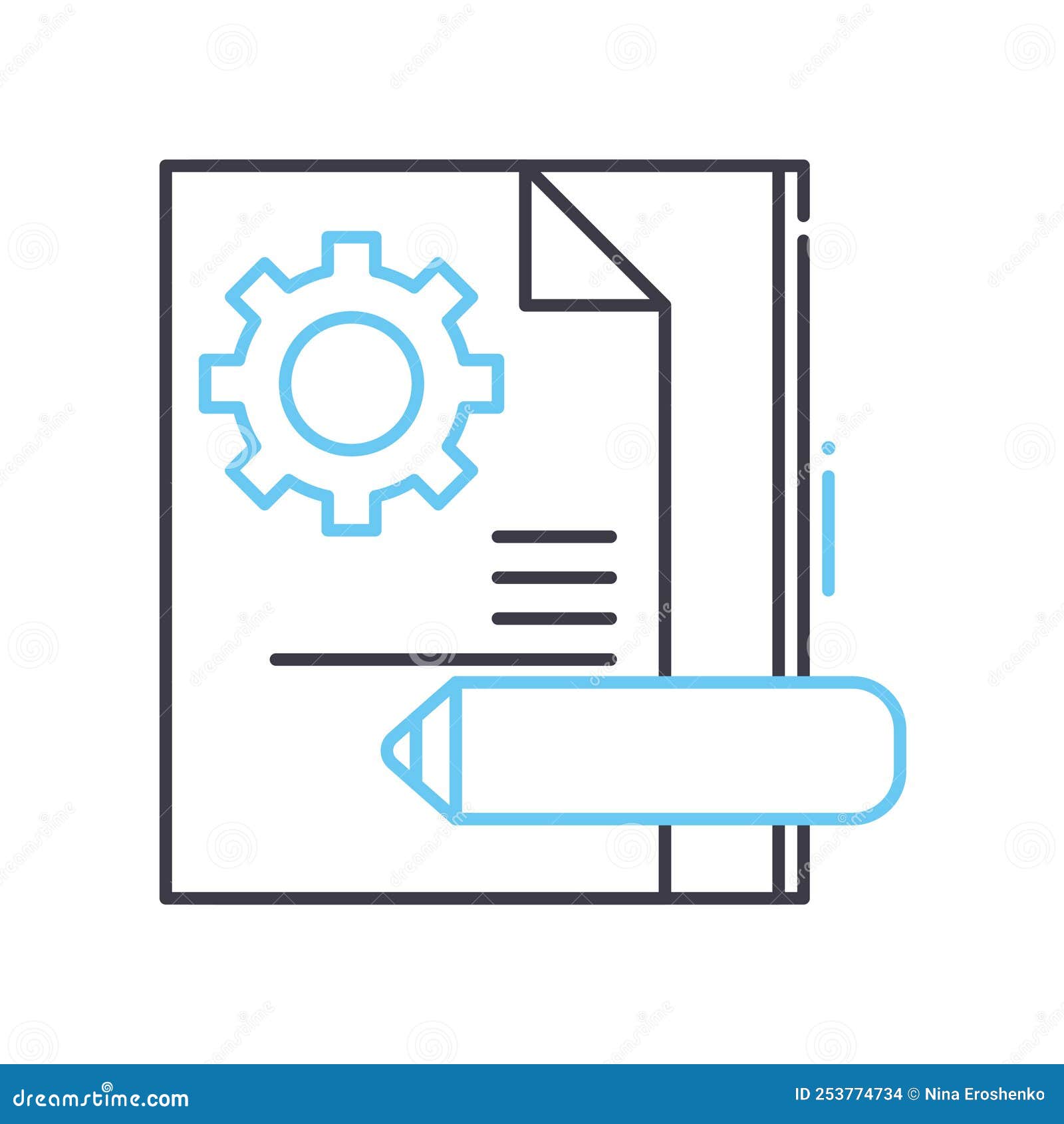Documentation Line Icon, Outline Symbol, Vector Illustration, Concept ...