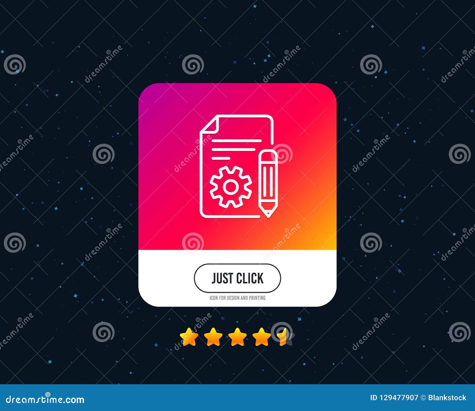 Documentation Line Icon. Technical Instruction Sign. Vector Stock Vector - Illustration of ...