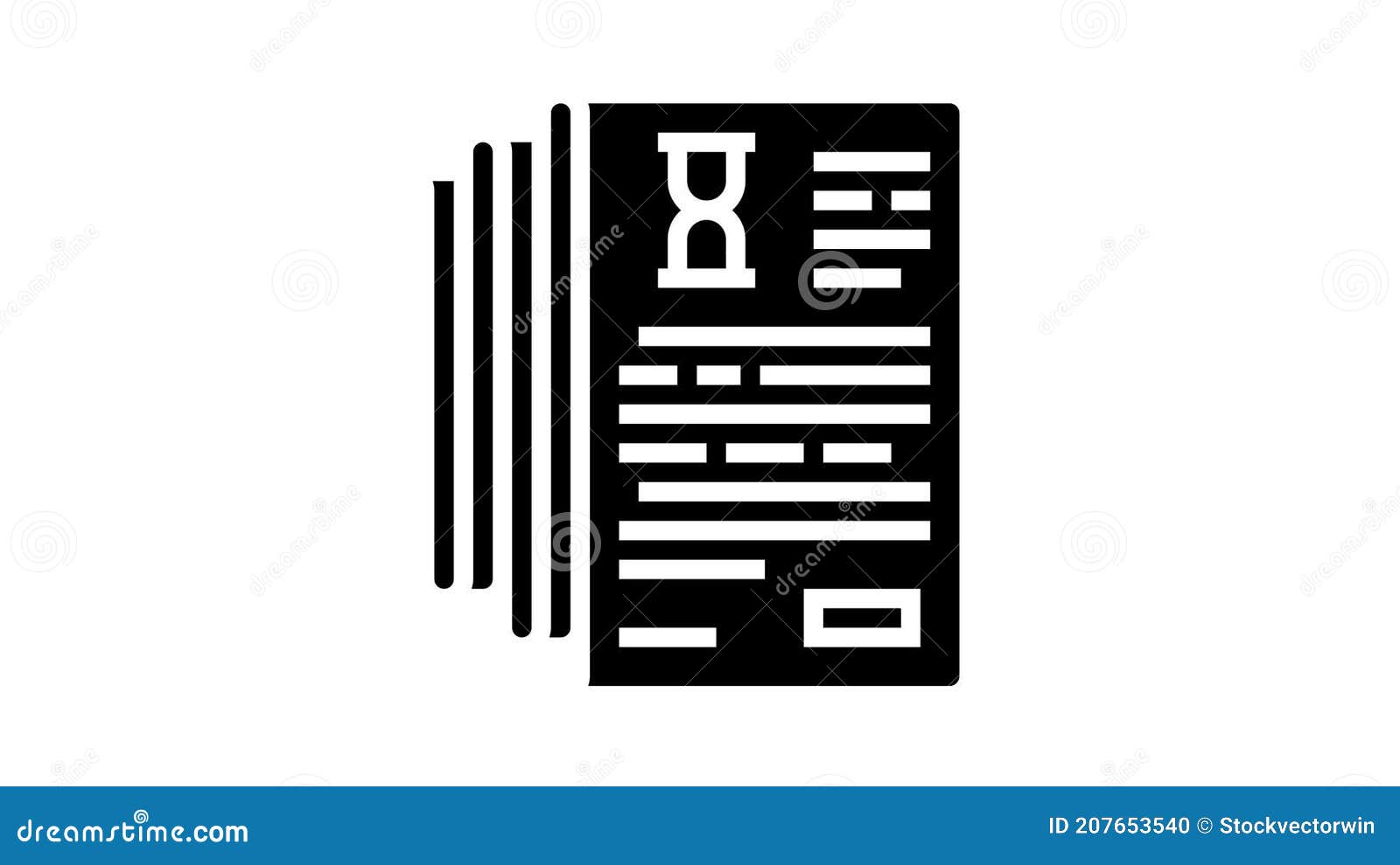 Documentation Lists Heap Glyph Icon Animation Stock Footage - Video of ...