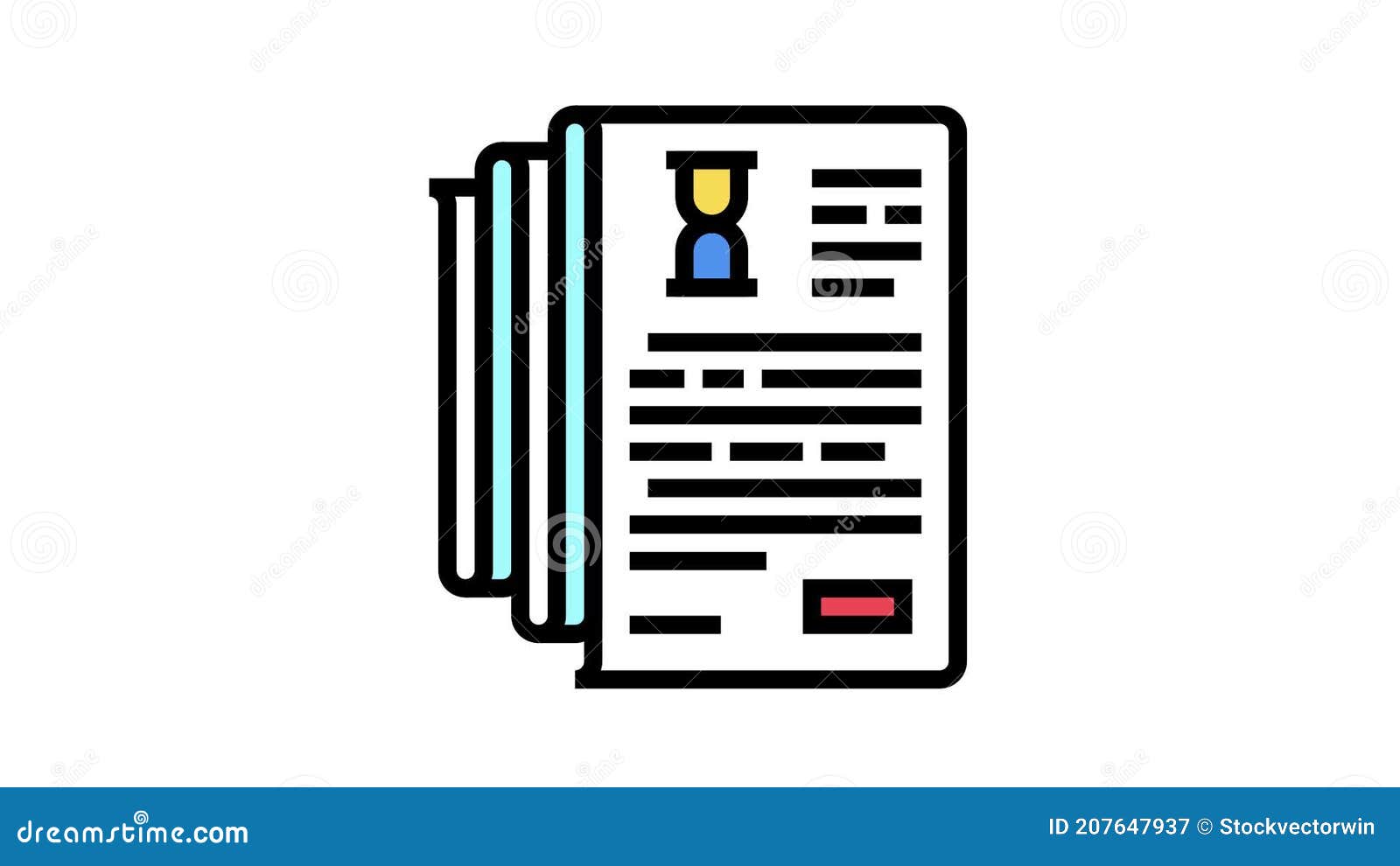 Documentation Lists Heap Color Icon Animation Stock Video - Video of ...