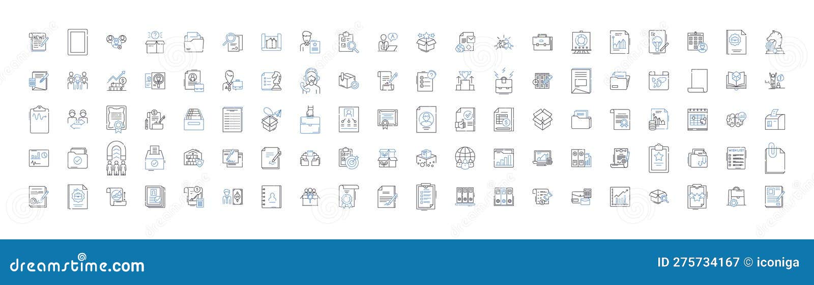 Documentation Line Icons Collection. Guide, Manual, Writing, Formats ...
