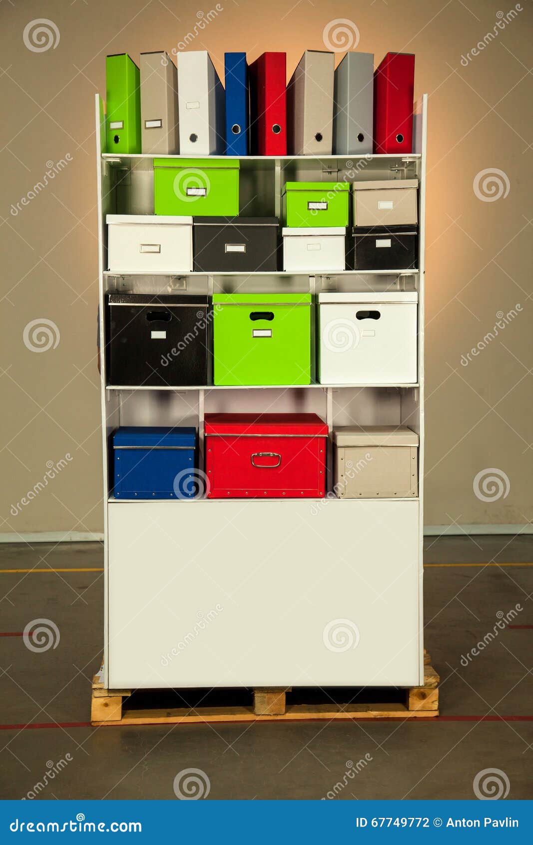 Documentation Stand with Boxes Stock Photo - Image of order, archiving ...