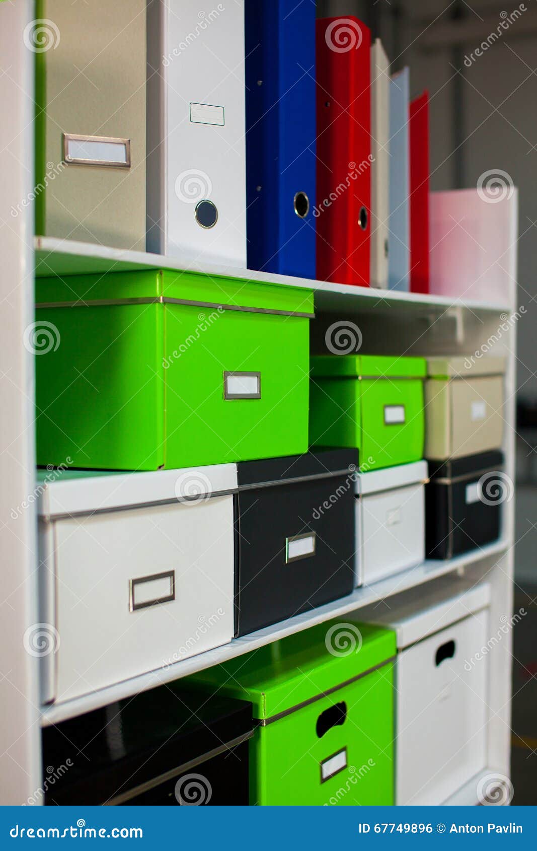 Documentation Stand with Boxes Stock Photo - Image of warehouse, memo ...