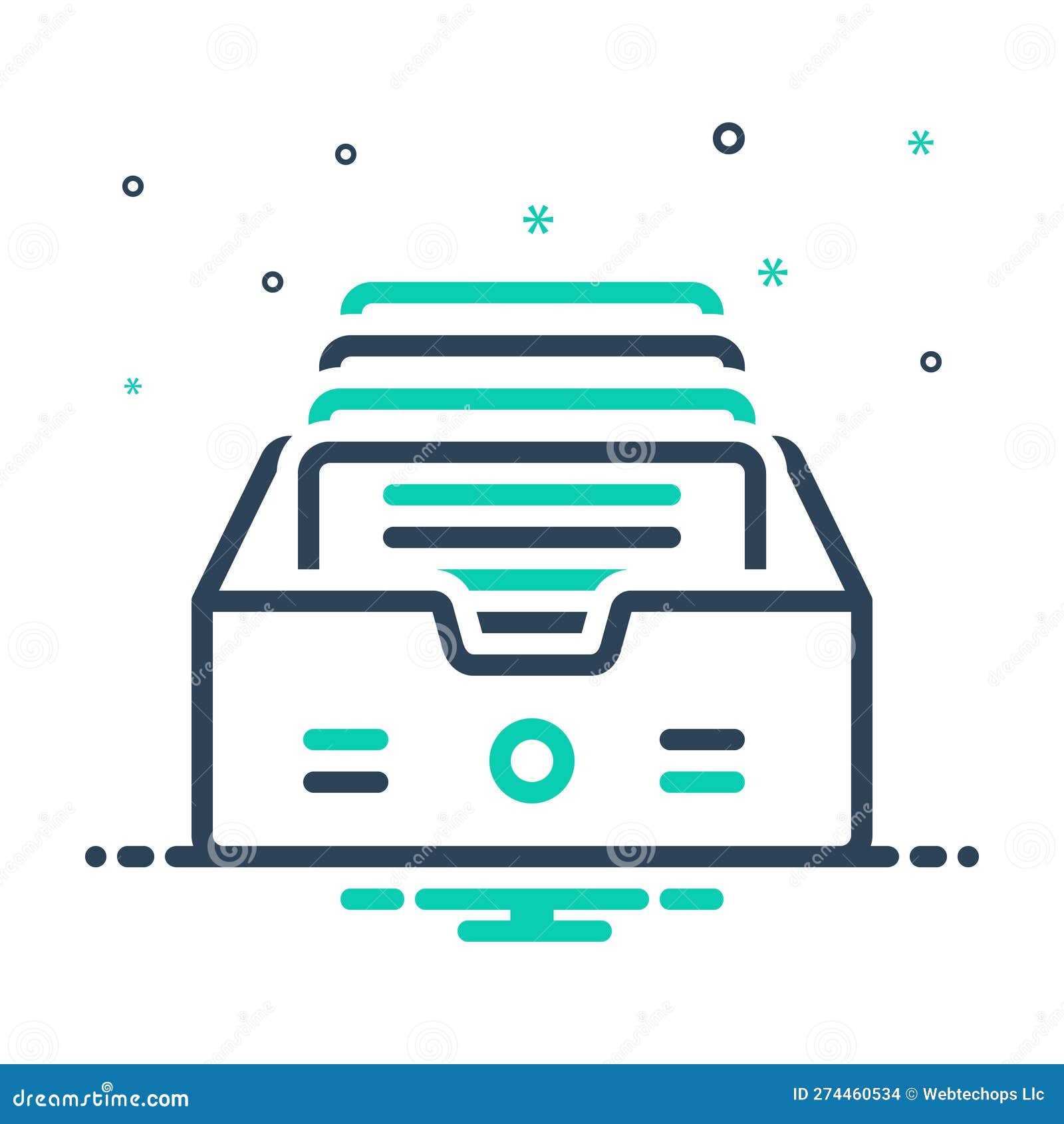 Mix Icon for Documented, Record and Form Stock Illustration ...
