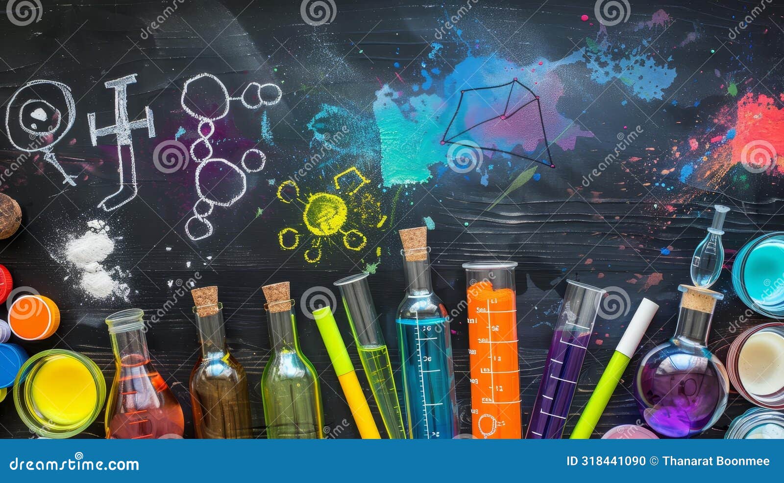 Documenting a Science Experiment with Chalk on a Chalkboard, Ai ...