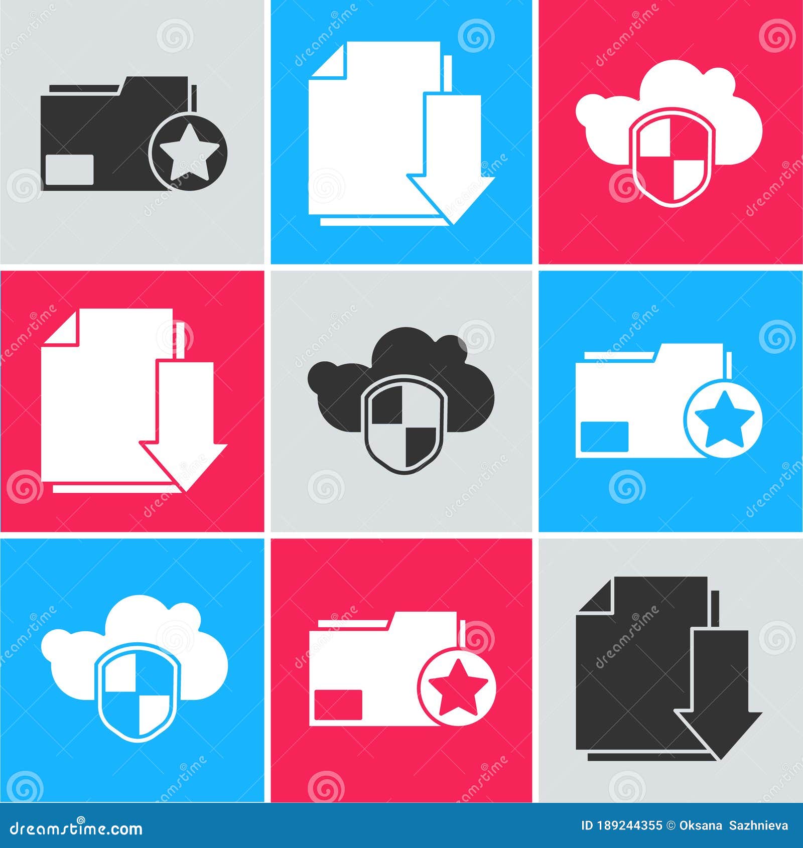 Documentmap Instellen Met Sterdocument Met Pictogram Voor Downloaden En ...