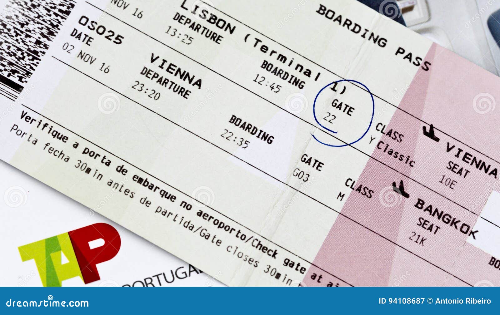 Documento De Embarque Del Transporte Aéreo Fotografía editorial ...