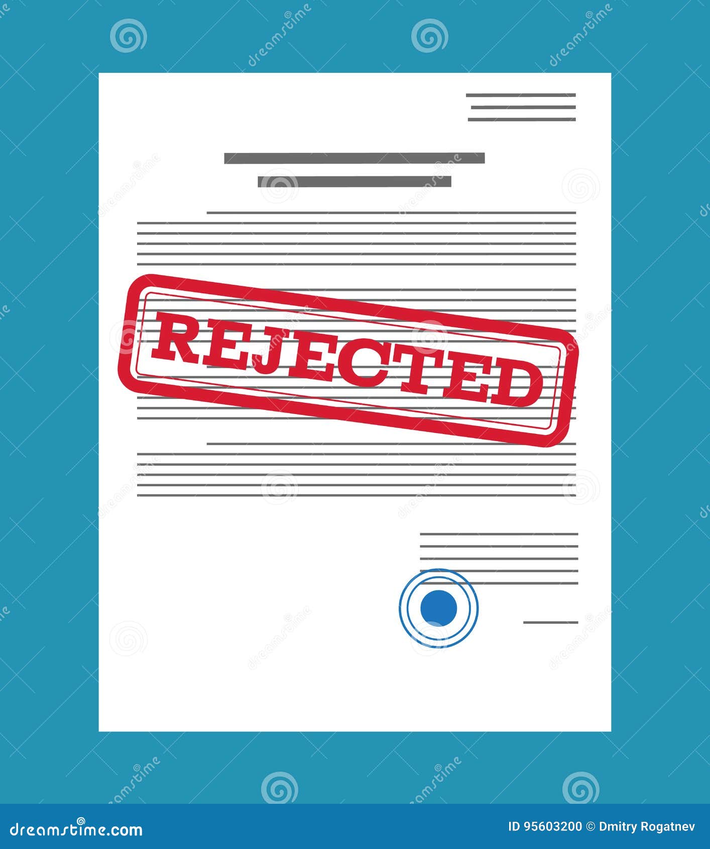 Documento De Papel Rechazado Ilustración del Vector - Ilustración de ...