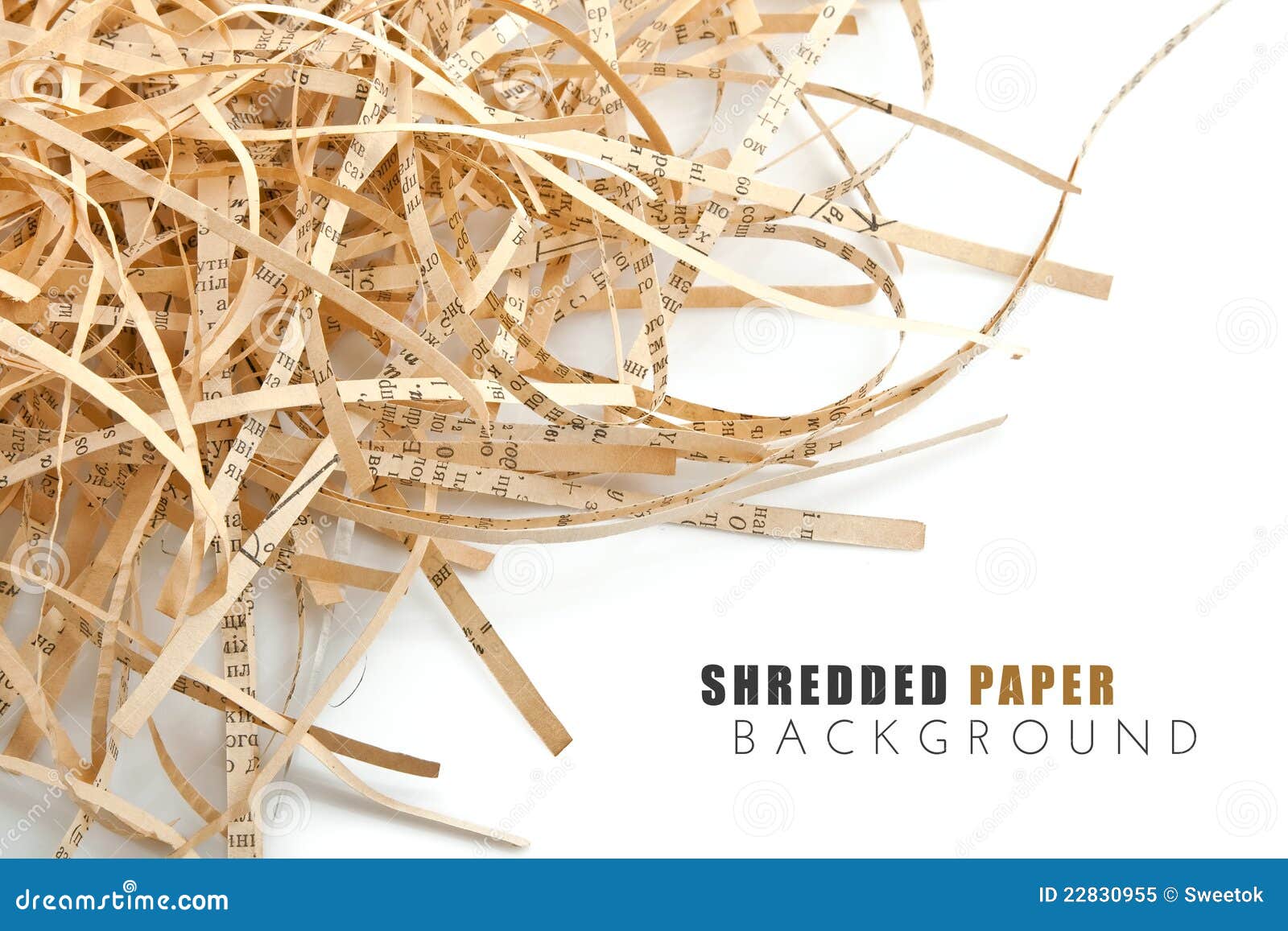 Documento Del Libro Di Shreded Con La Lettera Immagine Stock - Immagine ...