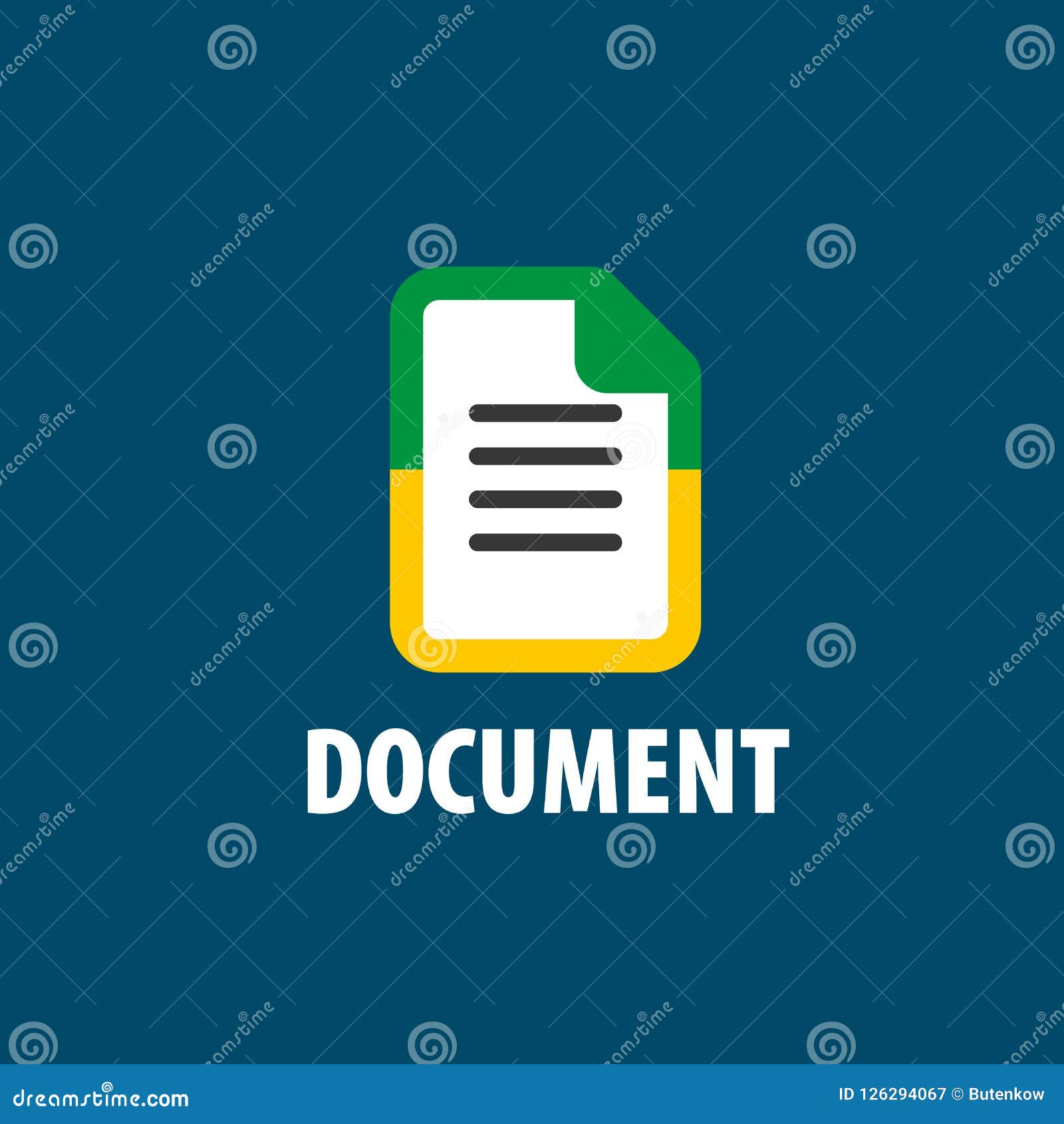 Documento Del Logotipo Del Vector Ilustración del Vector - Ilustración ...